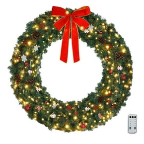 Large Lighted Christmas Wreaths Outdoor