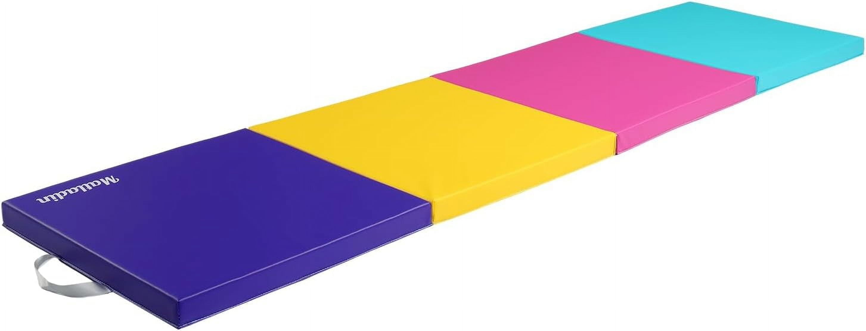 Matladin 8 FT Folding Gymnastics Aerobics Mat, PU Leather for Yoga ...