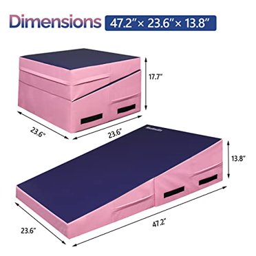 Costway Folding Incline Mat Slope Cheese Gymnastics Gym Aerobics Wedge ...