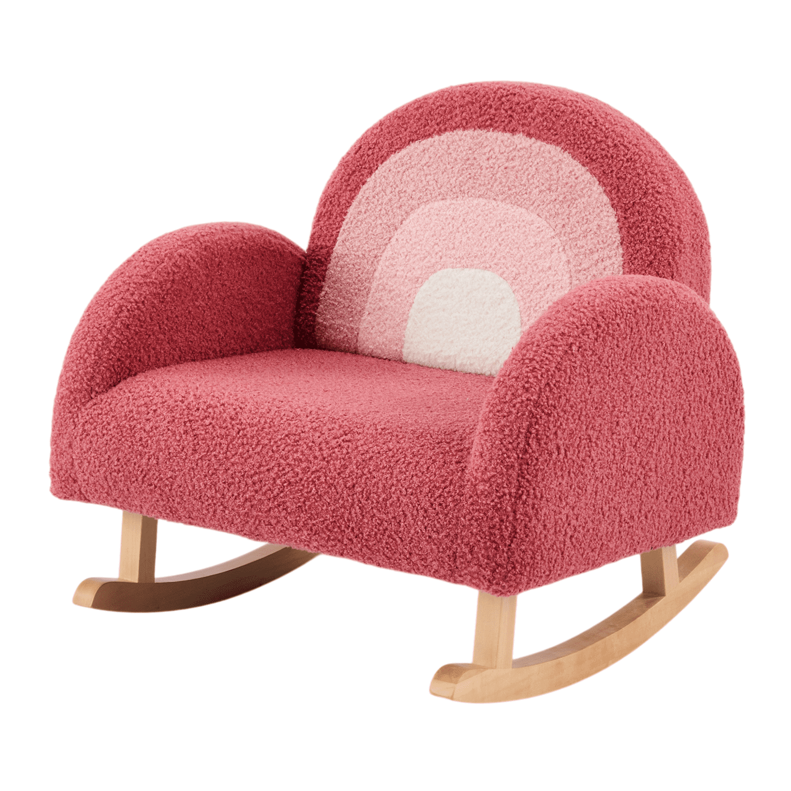 Matladin Kids Rocking Chair, Rainbow Teddy Fleece Toddler Rocking Chair ...