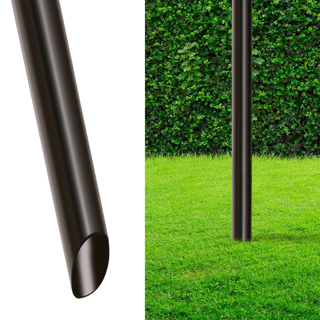 Matney Outdoor Metal Torches - Includes Metal Oil Canisters with Covers ...