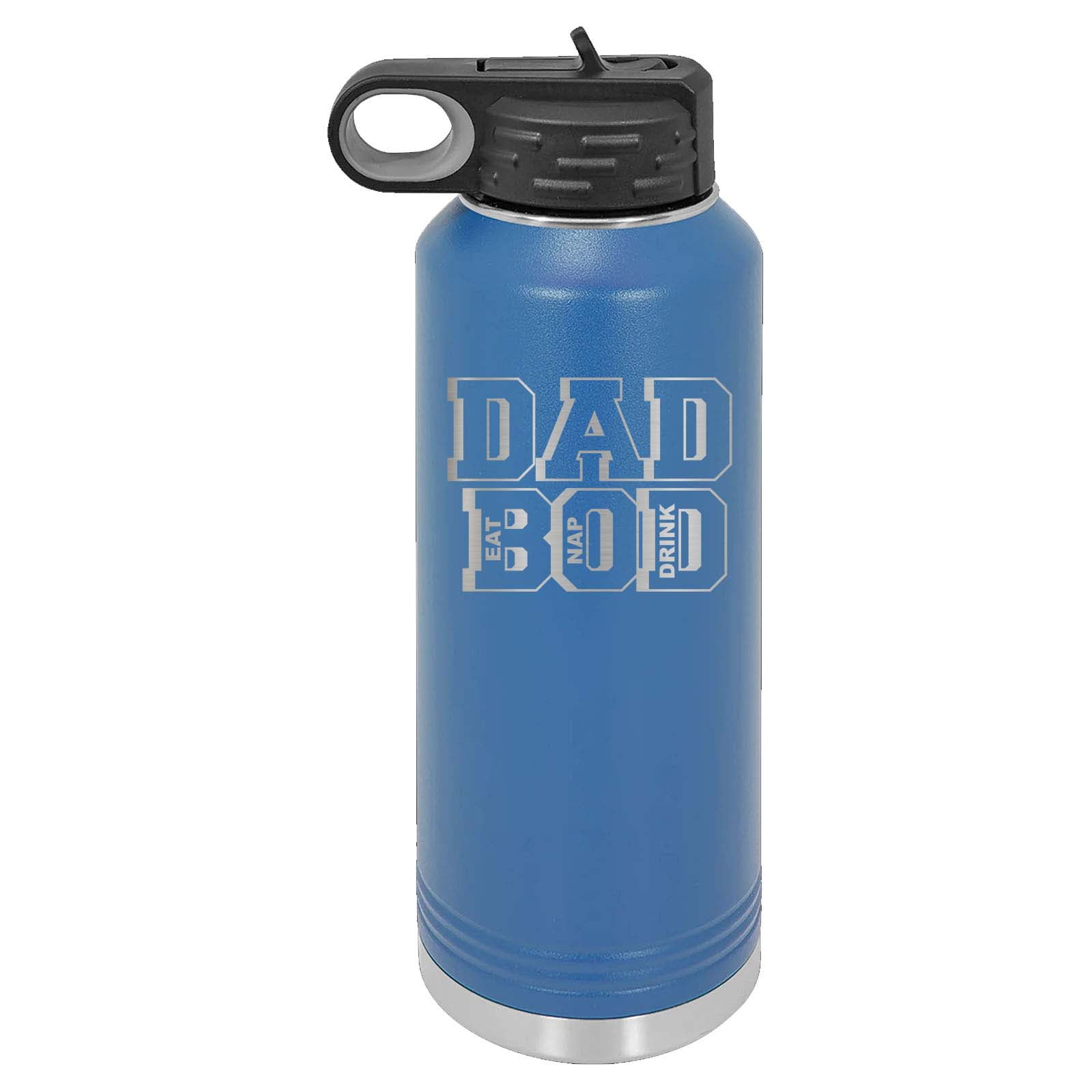Mato & Hash 32oz Dad Bod Laser Engraved Water Bottle Royal LASLWB204 ...