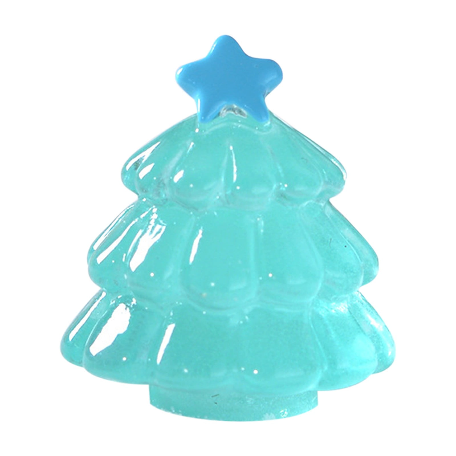 Matoen 10Pcs Mini Resin Tree Miniature Luminous Tree Small Christmas ...