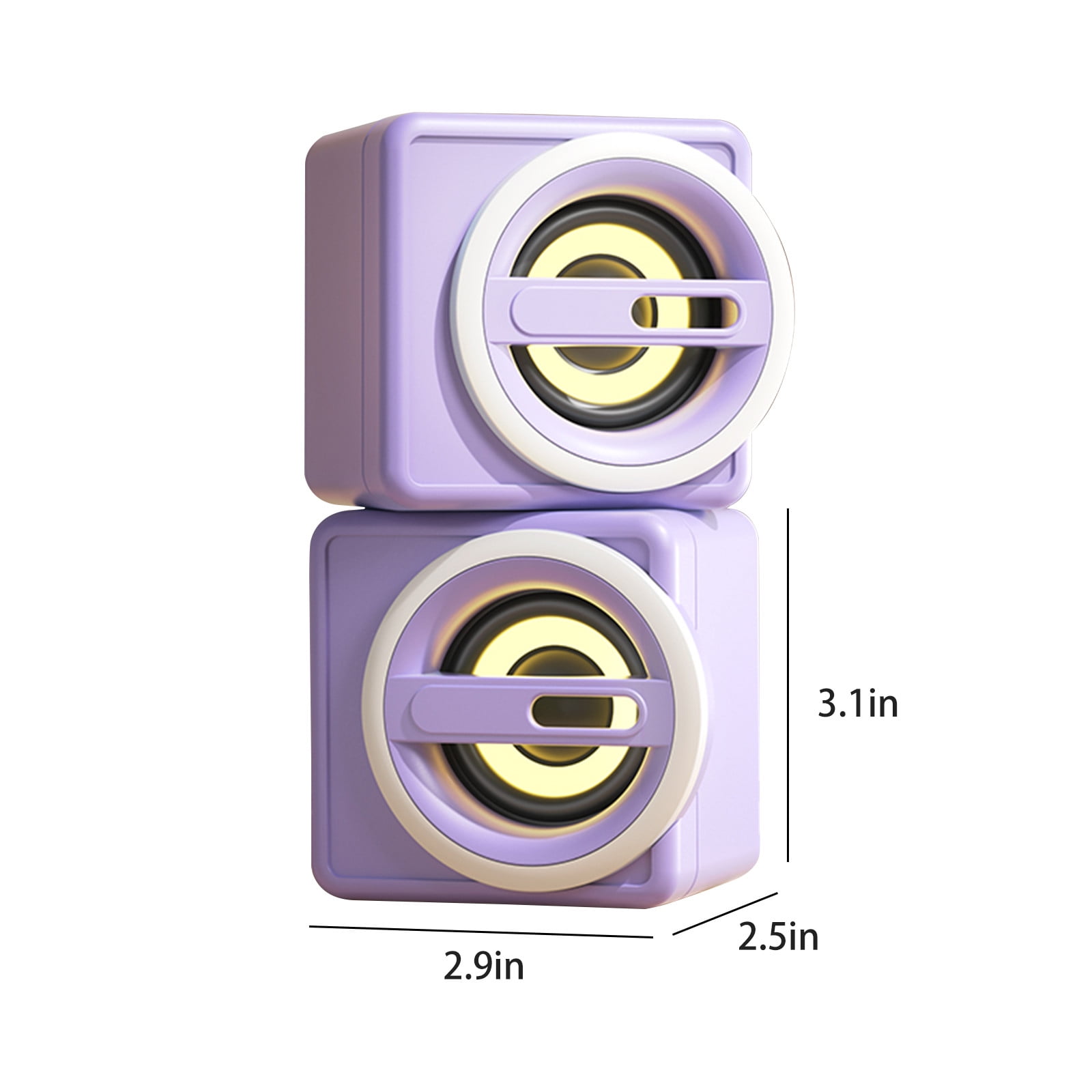 Matoen 2 Set Mini Desktop Speaker Desktop Laptop USB Subwoofer HIFI ...