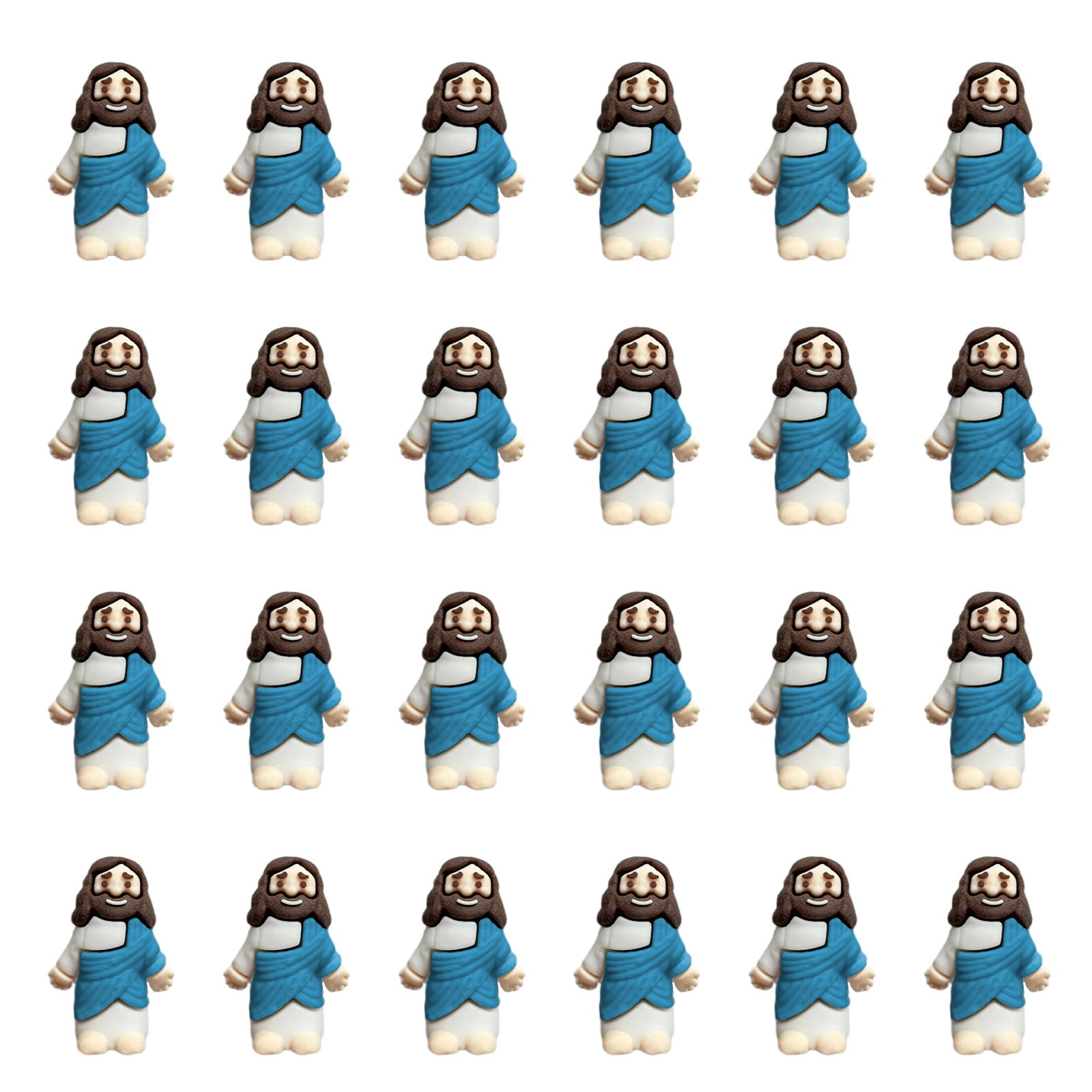 Matoen 24 Pack Christmas Mini Jesus Figurines Bulk Little Jesus Toys ...