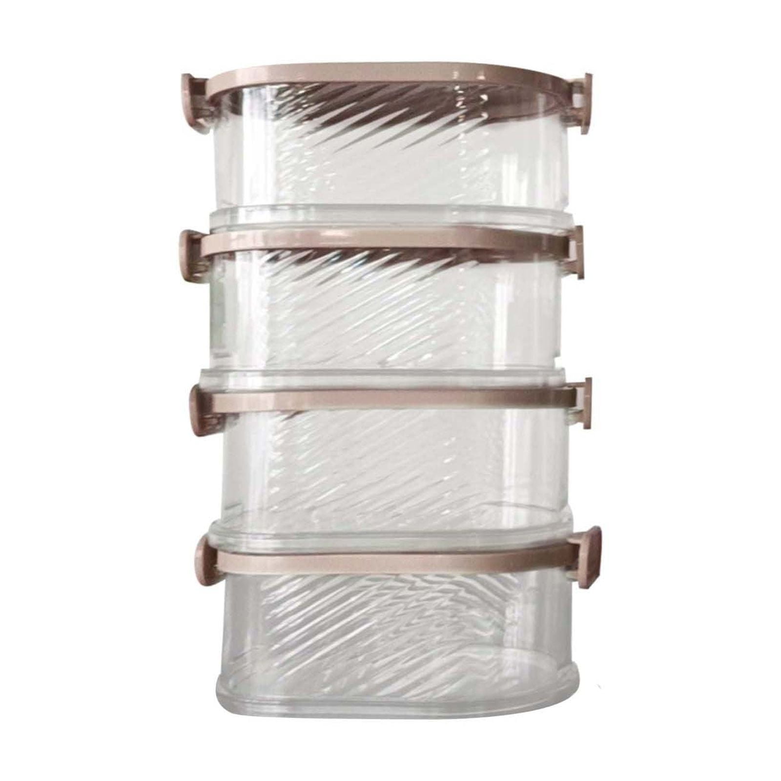 Matoen 4-Layers Refrigerator Organizer Bins Stackable with Lids, Clear ...