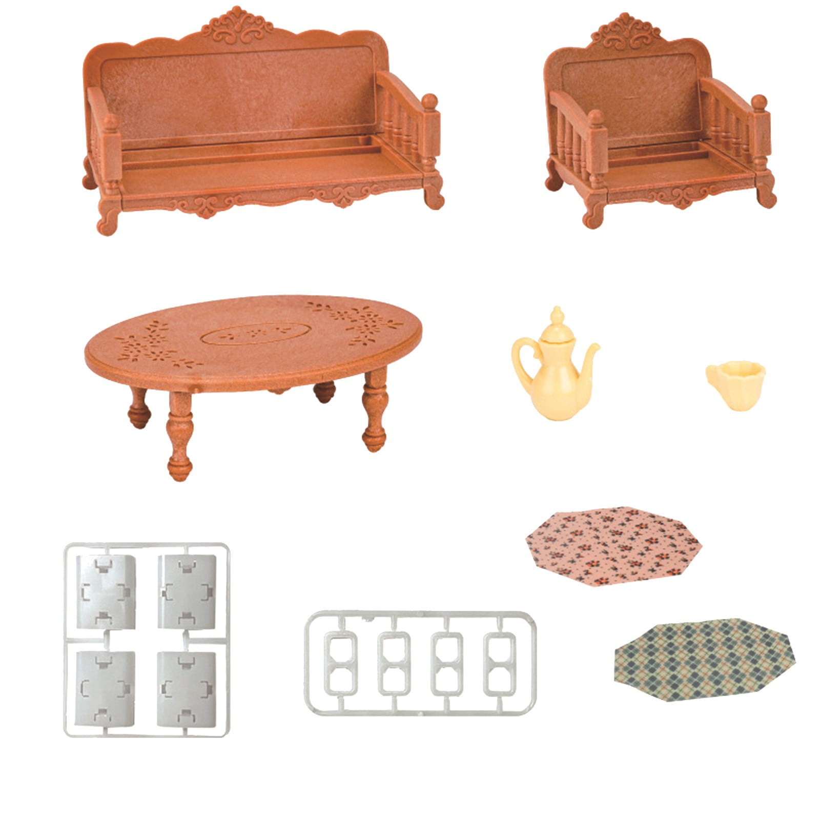 Matoen 47 Pieces Dollhouse 1:12 Mini Furniture Decoration Set DIY ...