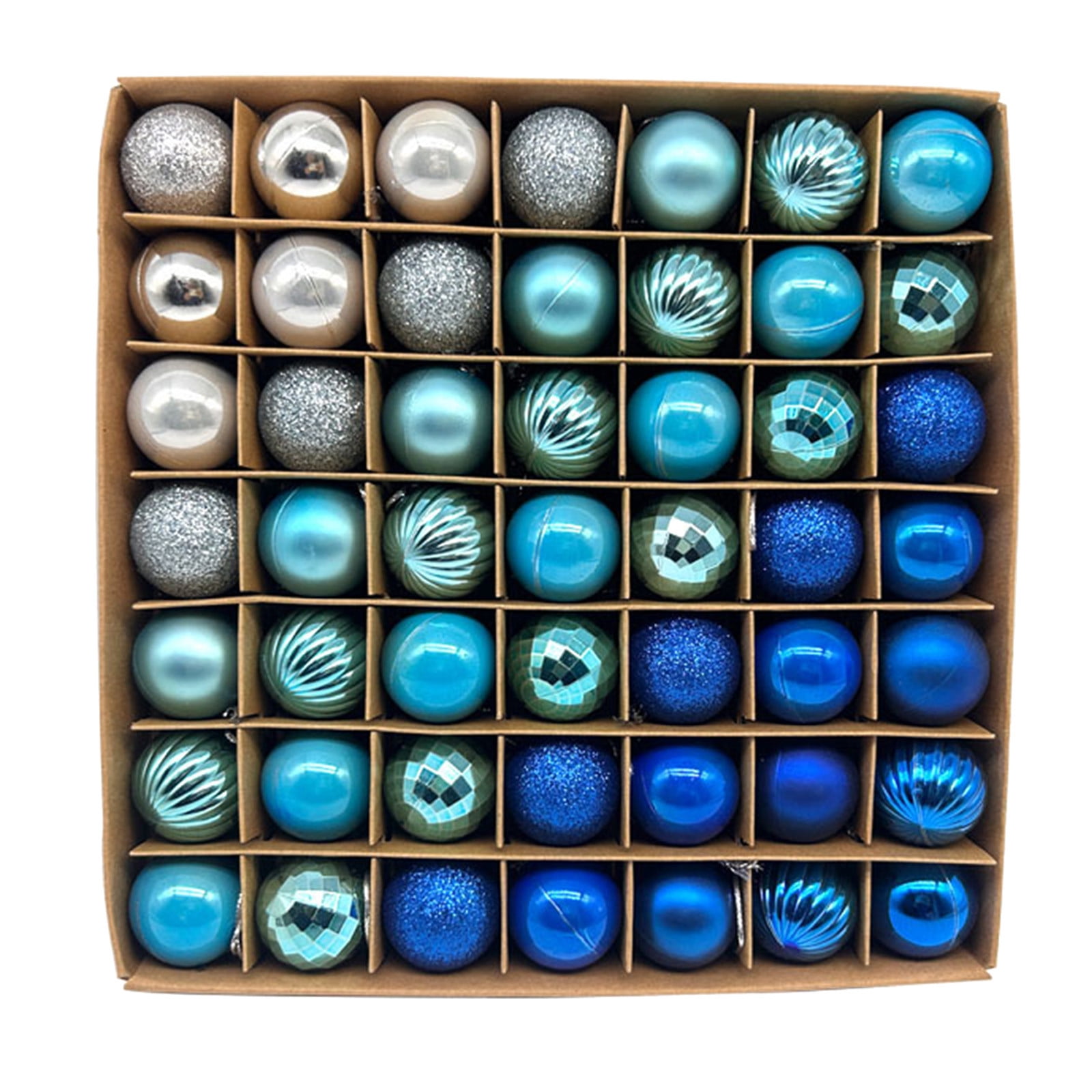 Matoen 49-Pack Mini Christmas Ball Ornaments with Strings, 1.18-Inch ...