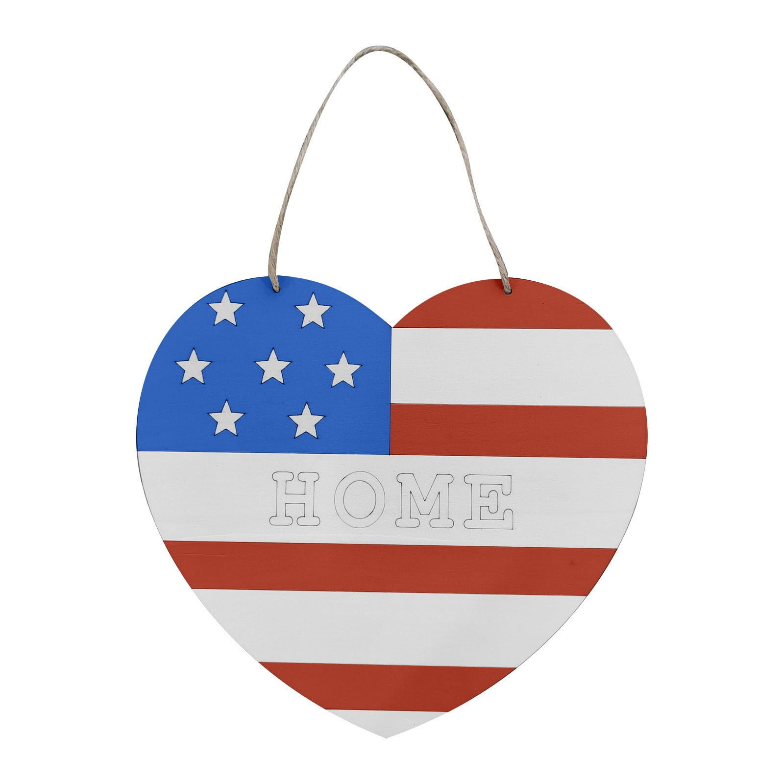 Matoen 4th of July Welcome Sign Decorations Patriotic Wooden Signs Star ...