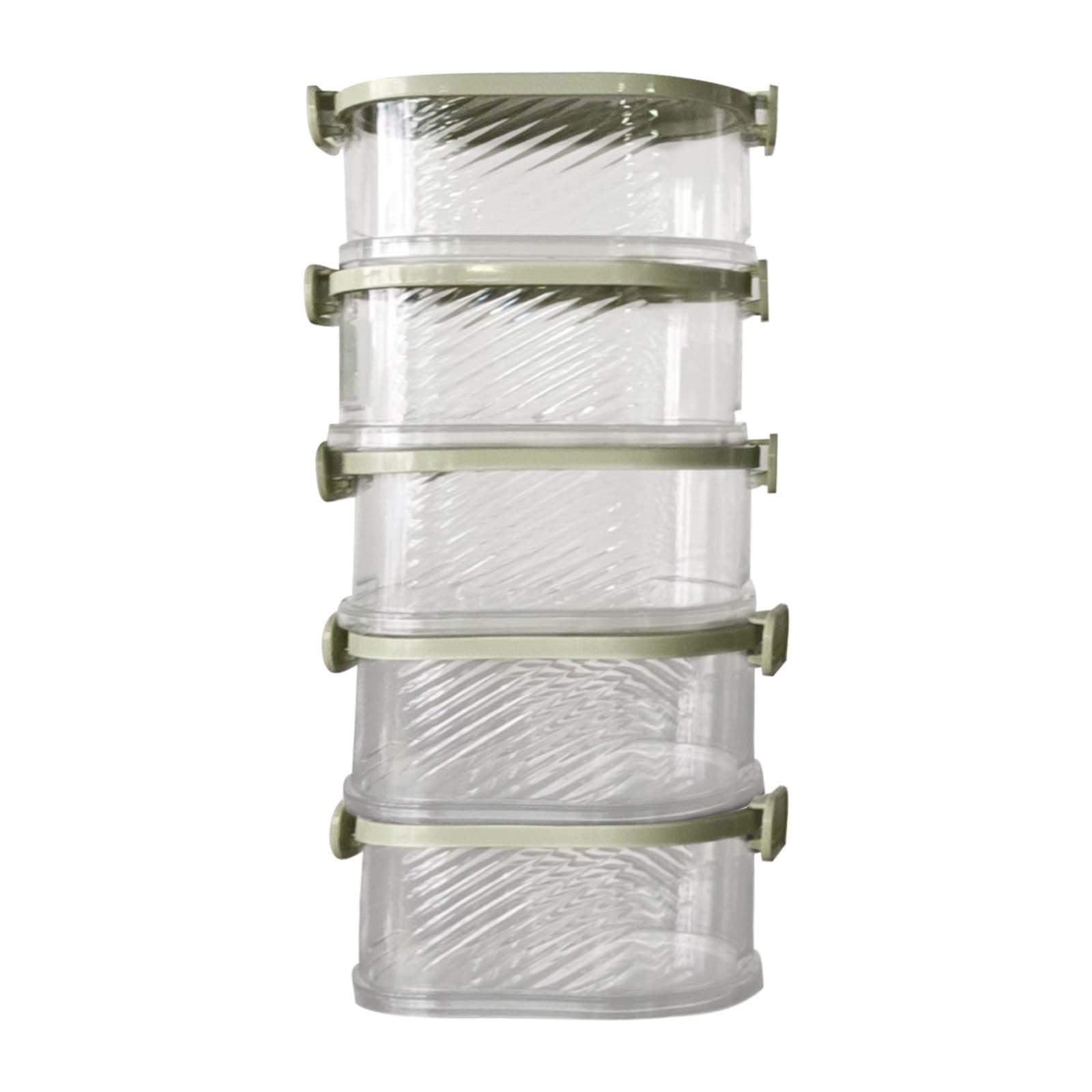 Matoen 5-Layers Refrigerator Organizer Bins Stackable with Lids, Clear ...