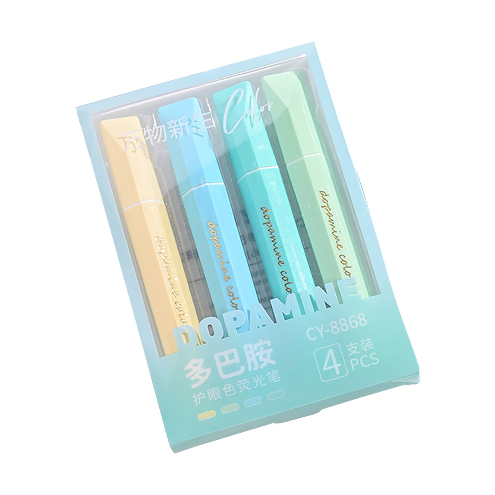 Matoen Aesthetic Highlighters, 4 pcs Highlighter Pastel, Highlighters ...