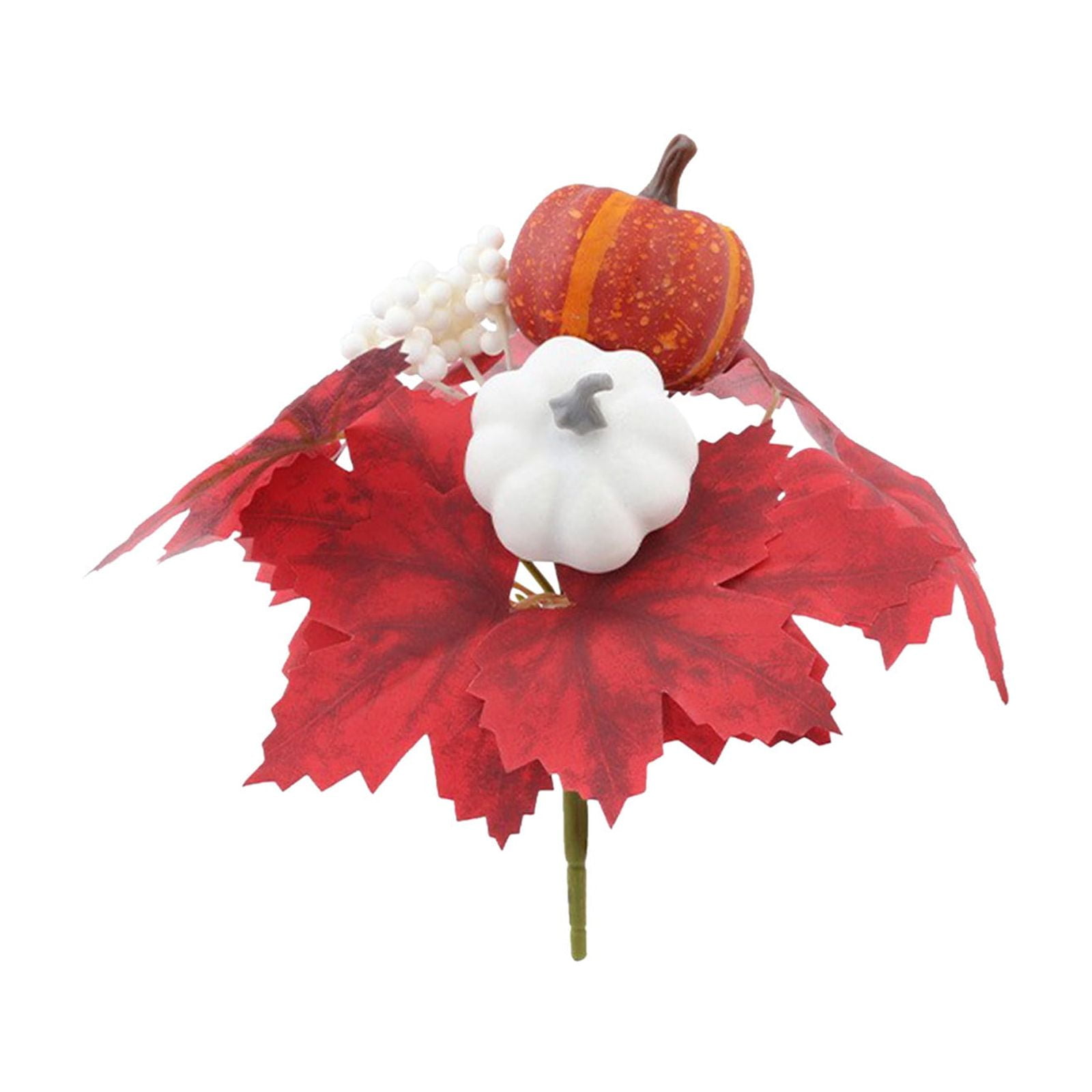 Matoen Artificial Maple Leaf Pumpkin Branch Fall Harvest Artificial ...