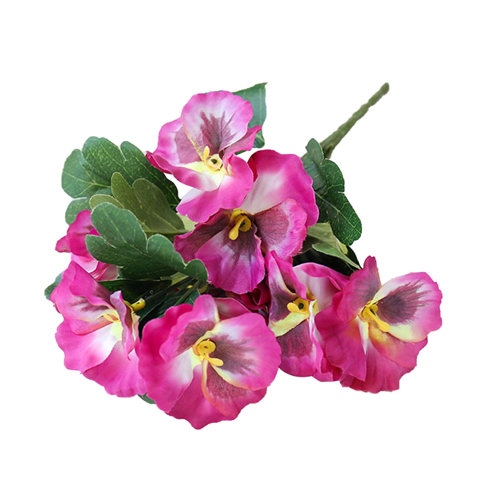 Matoen Artificial Pansy Flowers Blush Heads Fake Hydrangea Silk Flowers ...