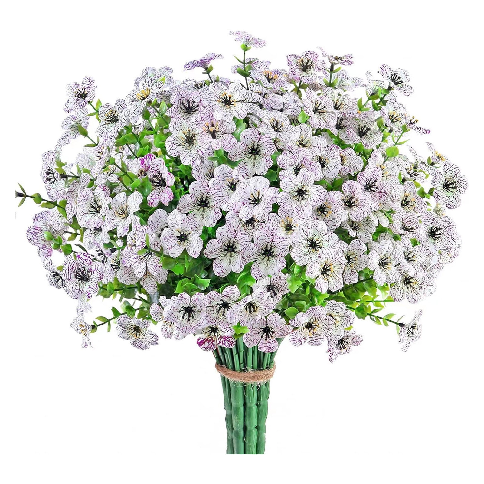 Matoen Artificial Violet Bouquets, 8 Bunches Fake Violetr Wildflowers ...