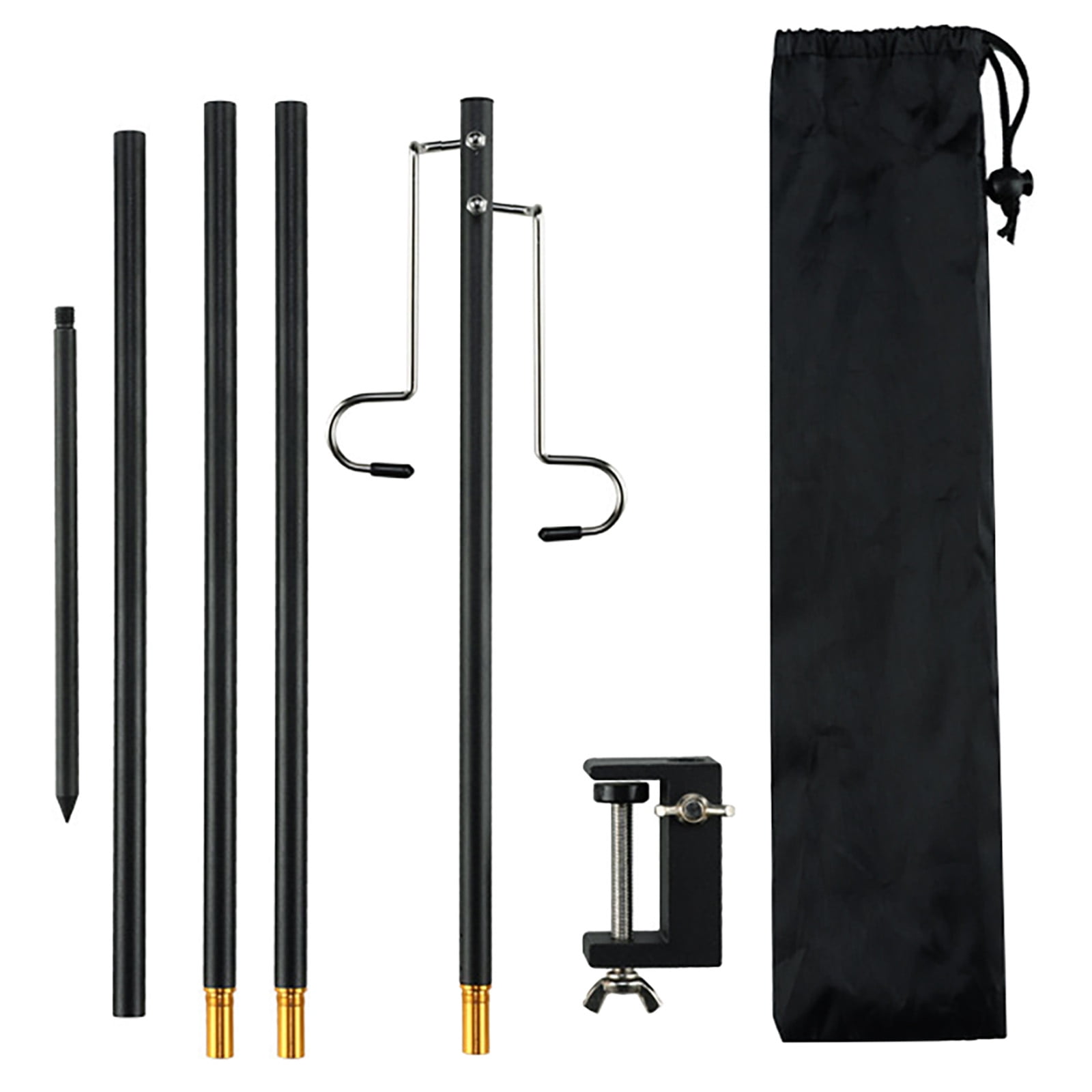 Matoen Camping Lantern Stand Pole, Portable Lamp Stand with Hook ...