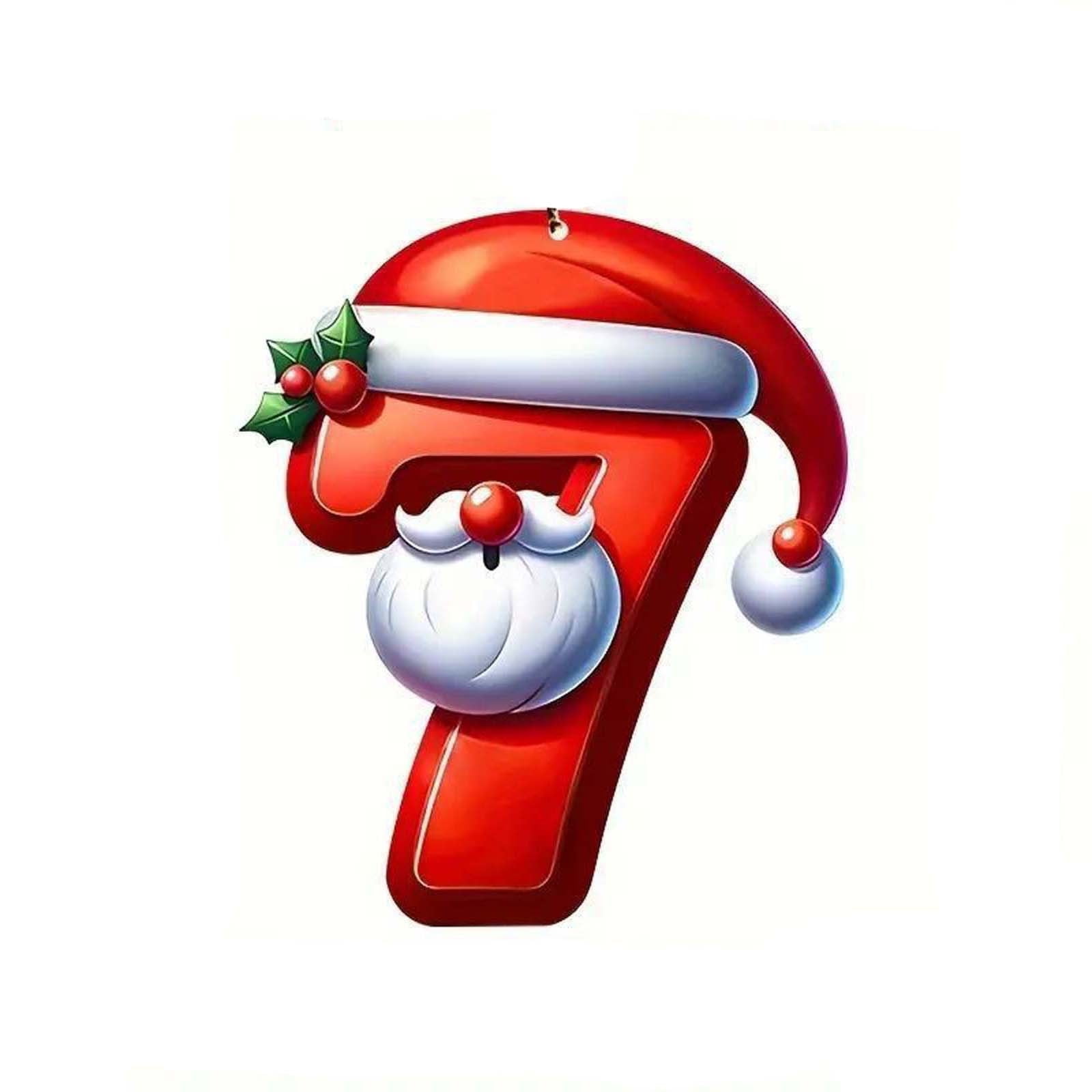 Matoen Christmas Number Acrylic Ornaments 0-9 Christmas Decorative ...