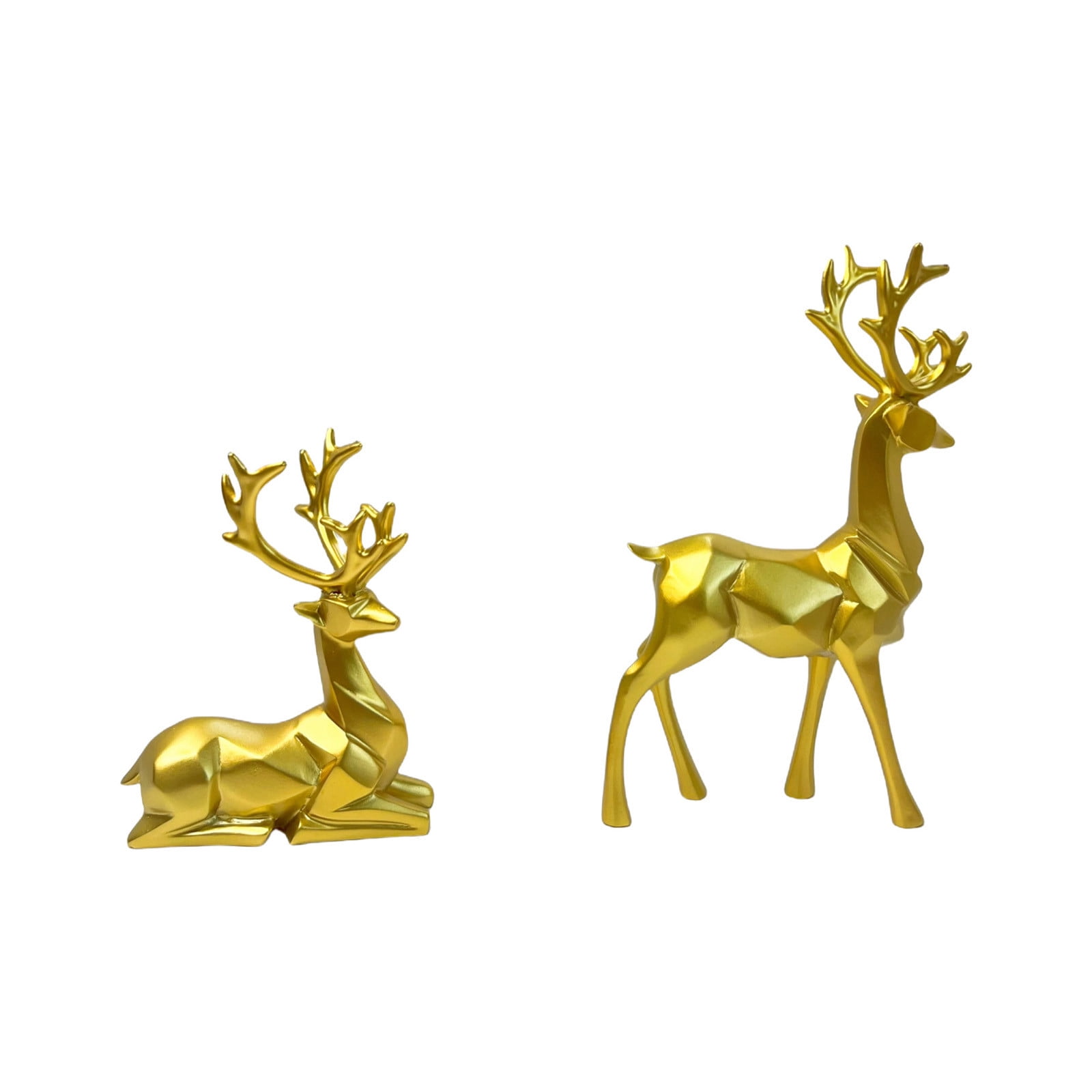 Matoen Christmas Reindeer Figurines, Pack of 2 Mini Reindeer Decor Deer ...