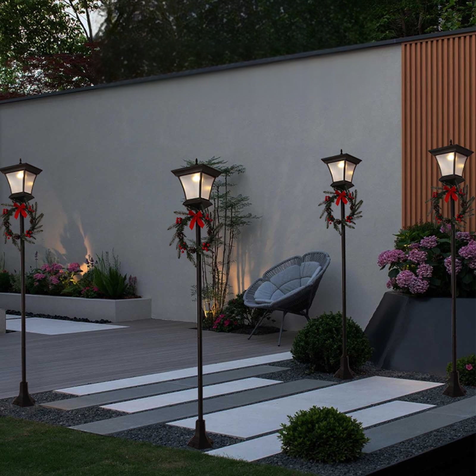Matoen Christmas Solar Pathway Lights Outdoor Waterproof Solar ...