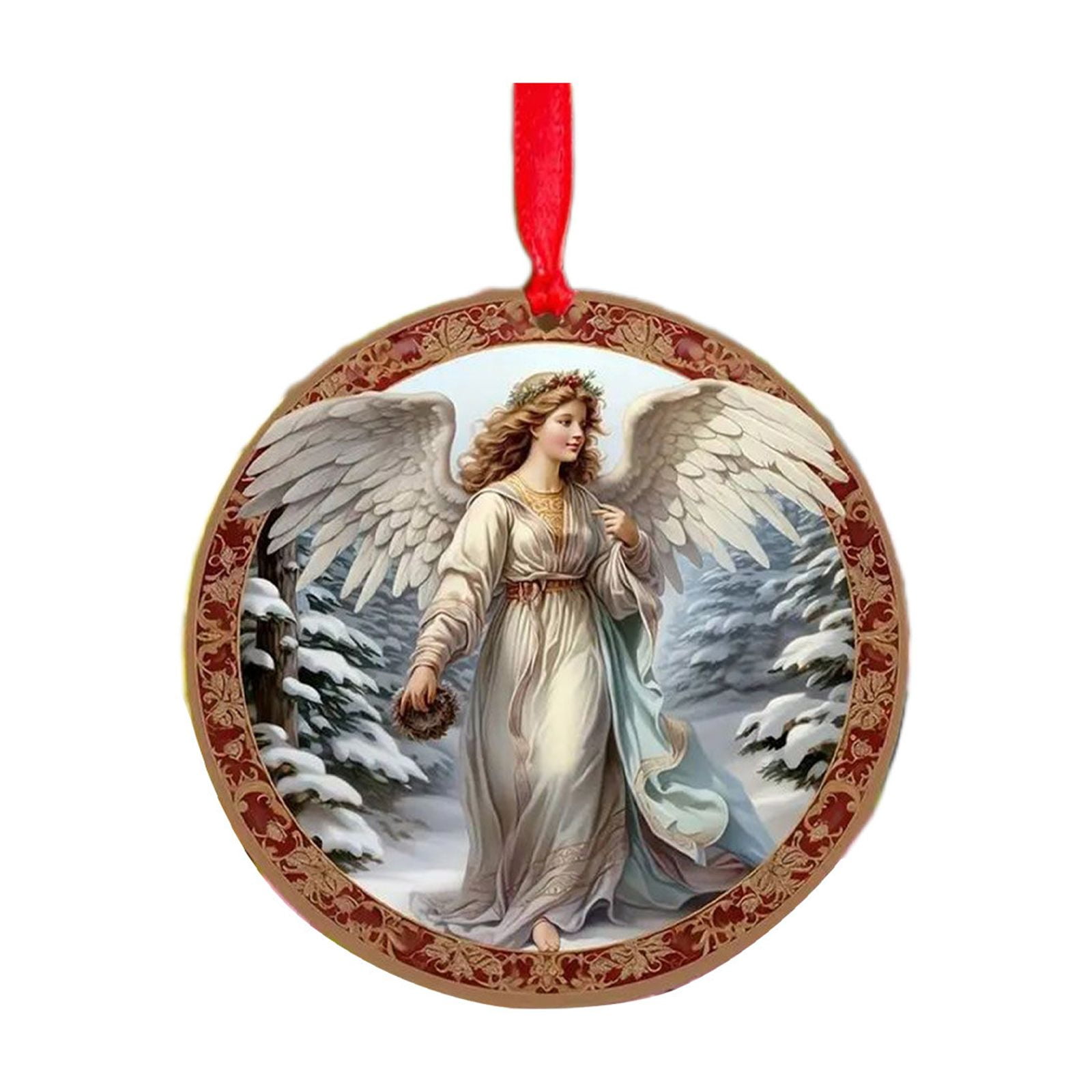 Matoen Christmas Wood Angel Hanging Ornaments Farmhouse Christmas ...
