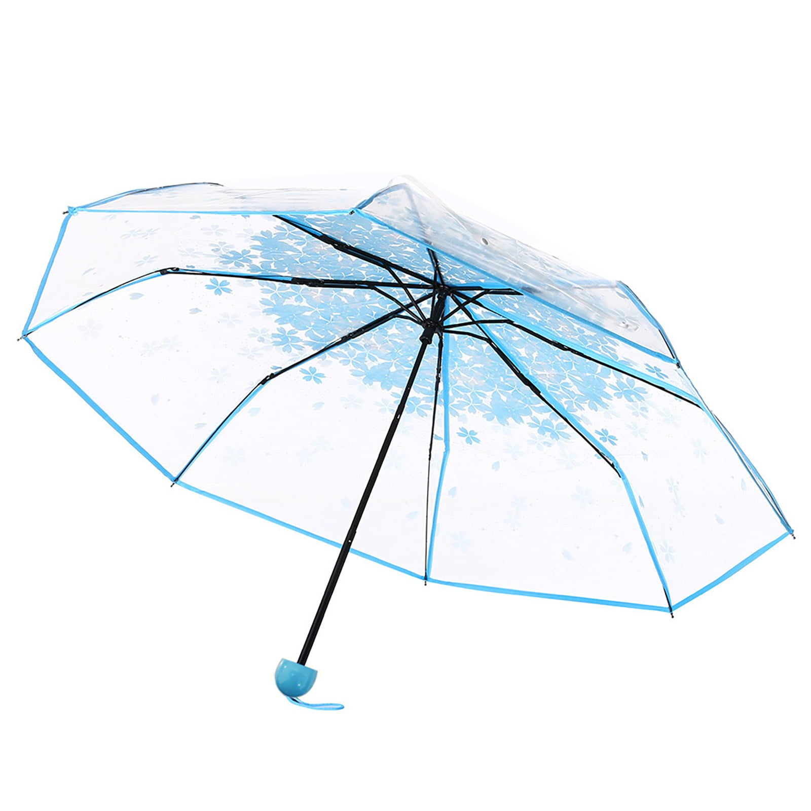 Matoen Clear Umbrella Transparent Portable Umbrella Compact Foldable ...