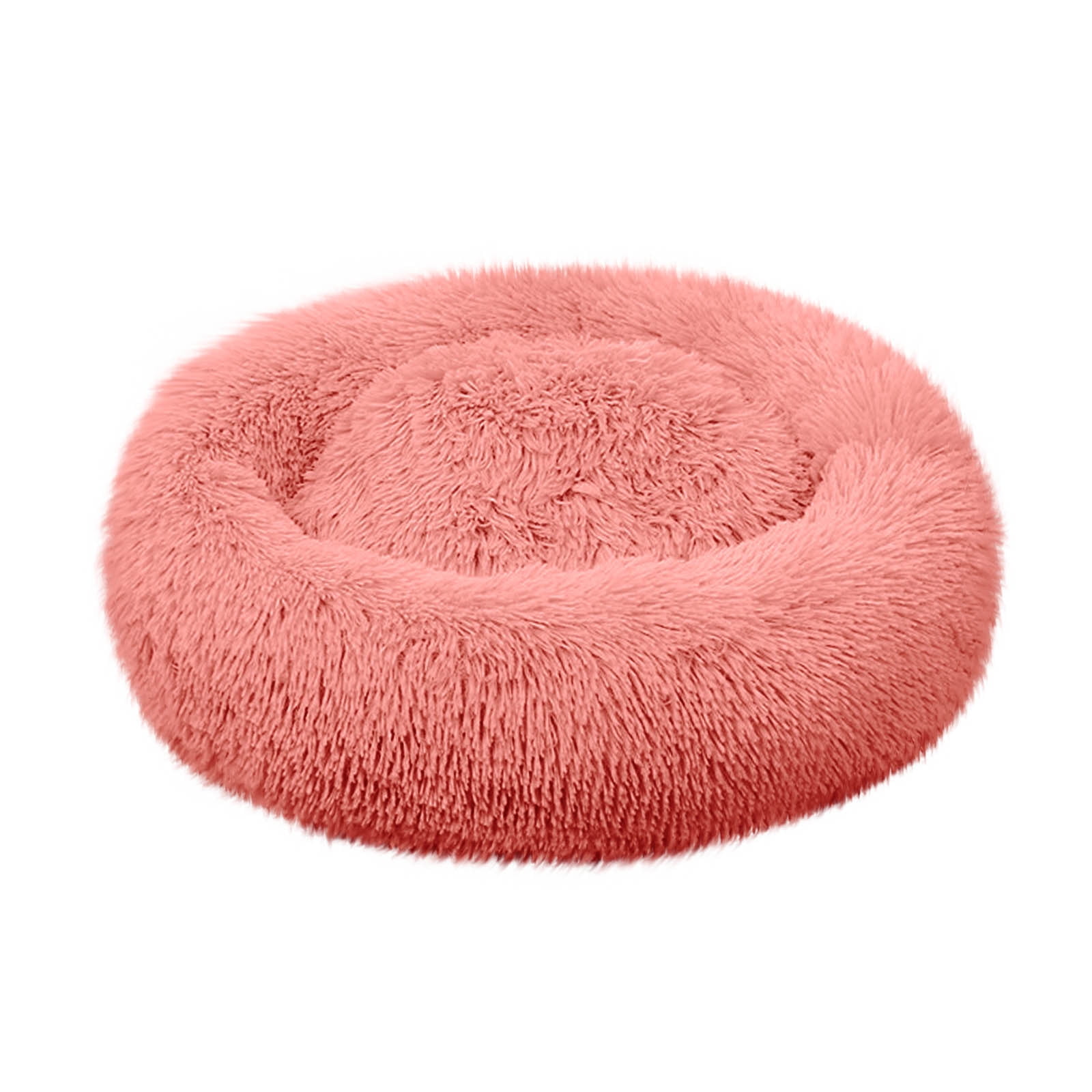 Matoen Cute Round Calming Dog Bed, Pet Small Plush Dog Donut Bed for ...