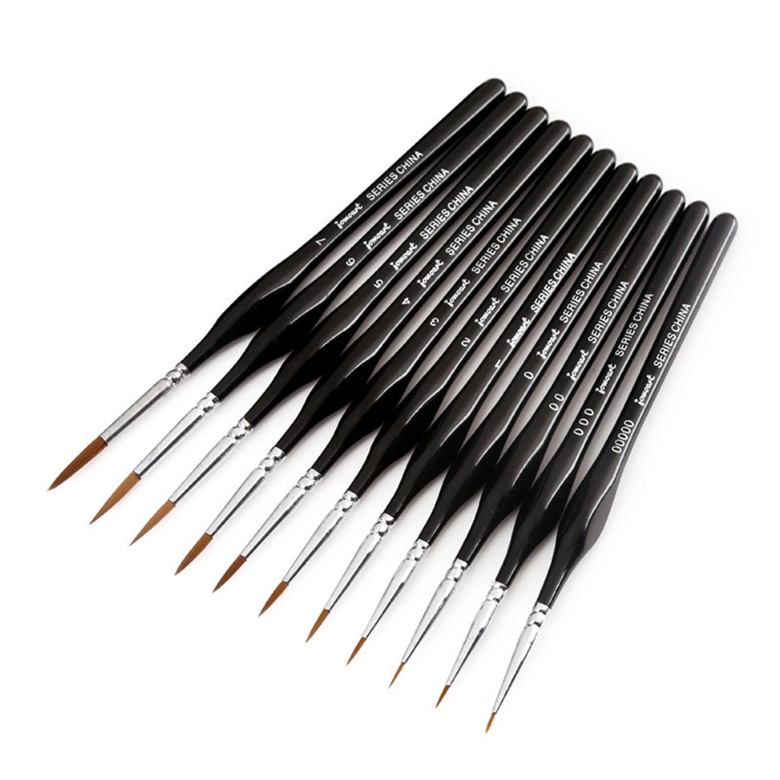 Matoen Detail Paint Brushes Set, 11Pcs Miniature Brushes for Fine Detailing & Art Painting ...