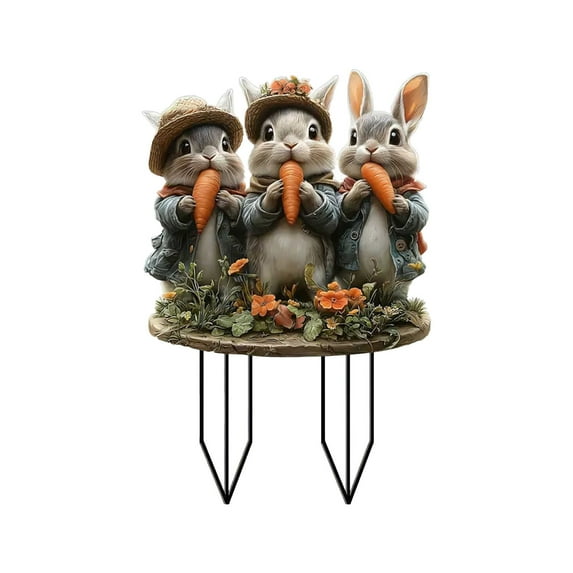 Matoen Easter Bunny Yard Decorations Outdoor Bunny Rabbit Yard Signs ...