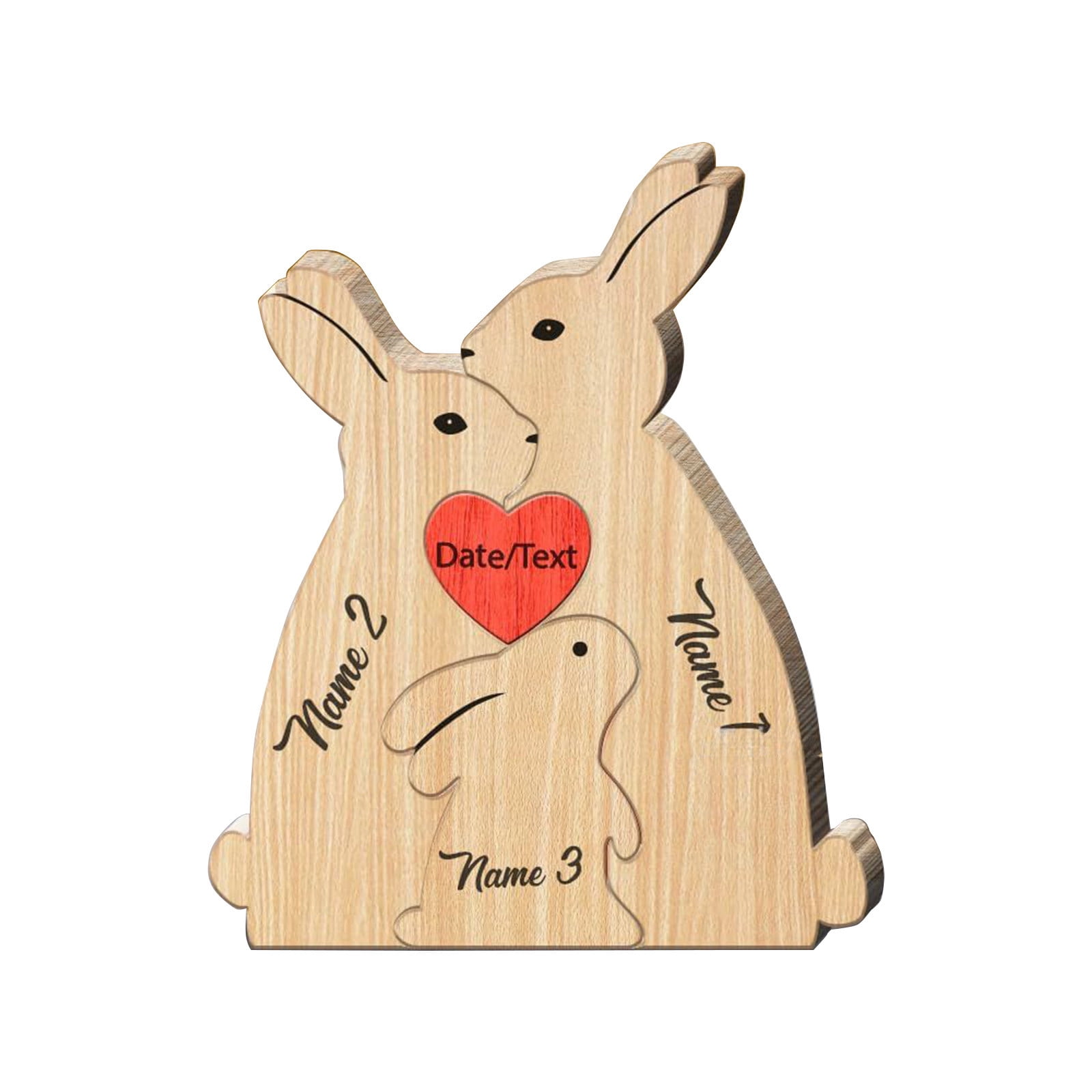 Matoen Easter Decorations Rustic Easter Bunny Table Wooden Signs with ...