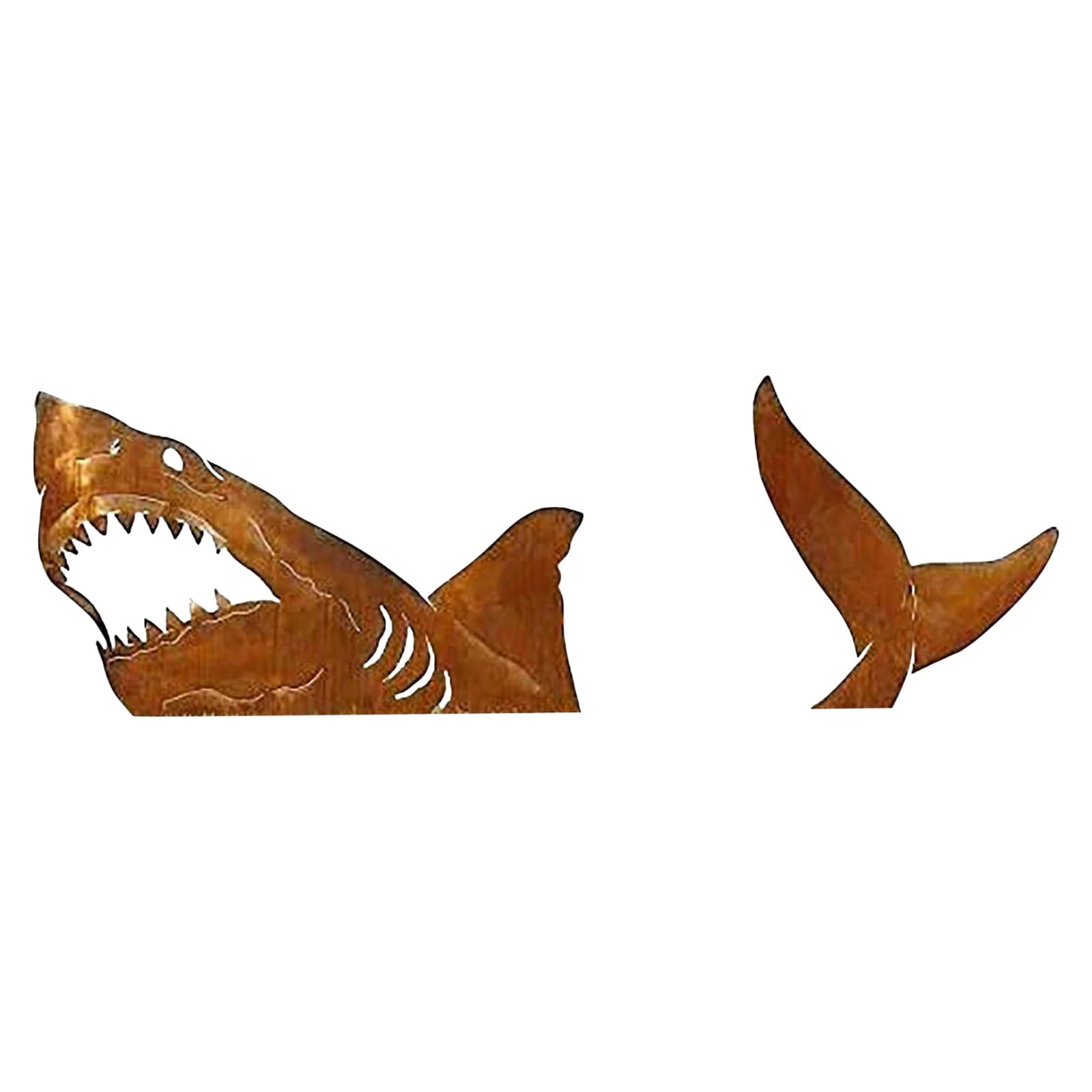 Matoen Garden Ocean Statues Outdoor Decor, 11.8” Shark Art Outdoor ...