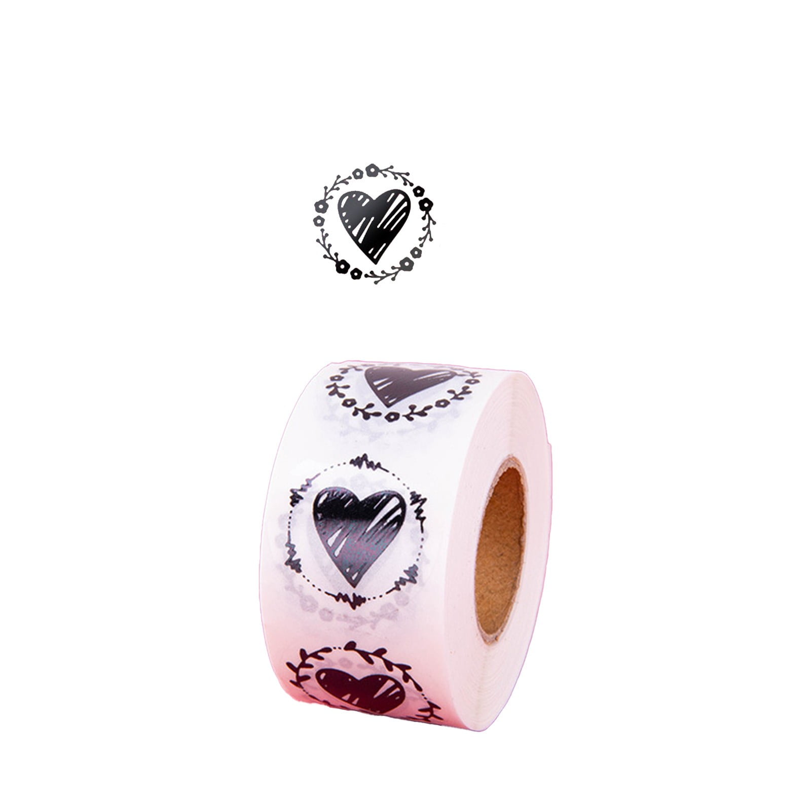Matoen Glitter Black Heart Stickers, Large Heart Labels Valentines ...