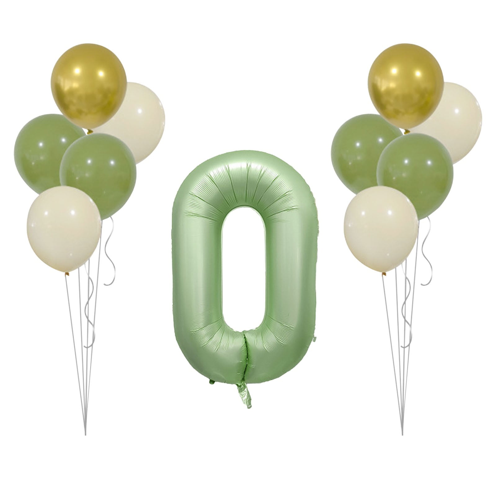 Matoen Green Large Numbers Balloons 0 9 Number Helium Balloons Foil Mylar Big Number Balloons for Birthday Party Supplies Decorations Walmart Business Supplies