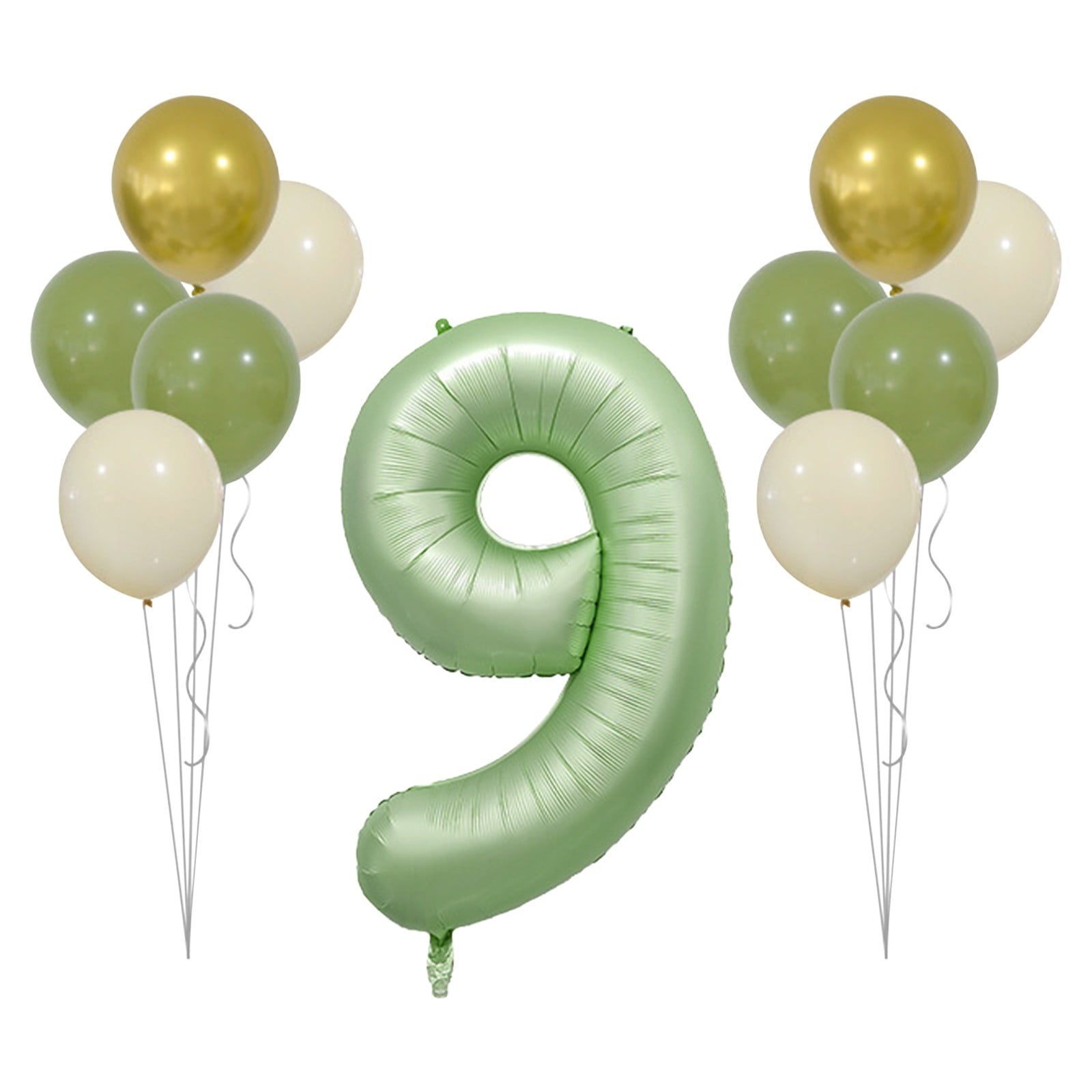 Matoen Green Large Numbers Balloons 0 9 Number Helium Balloons Foil Mylar Big Number Balloons for Birthday Party Supplies Decorations Walmart Business Supplies