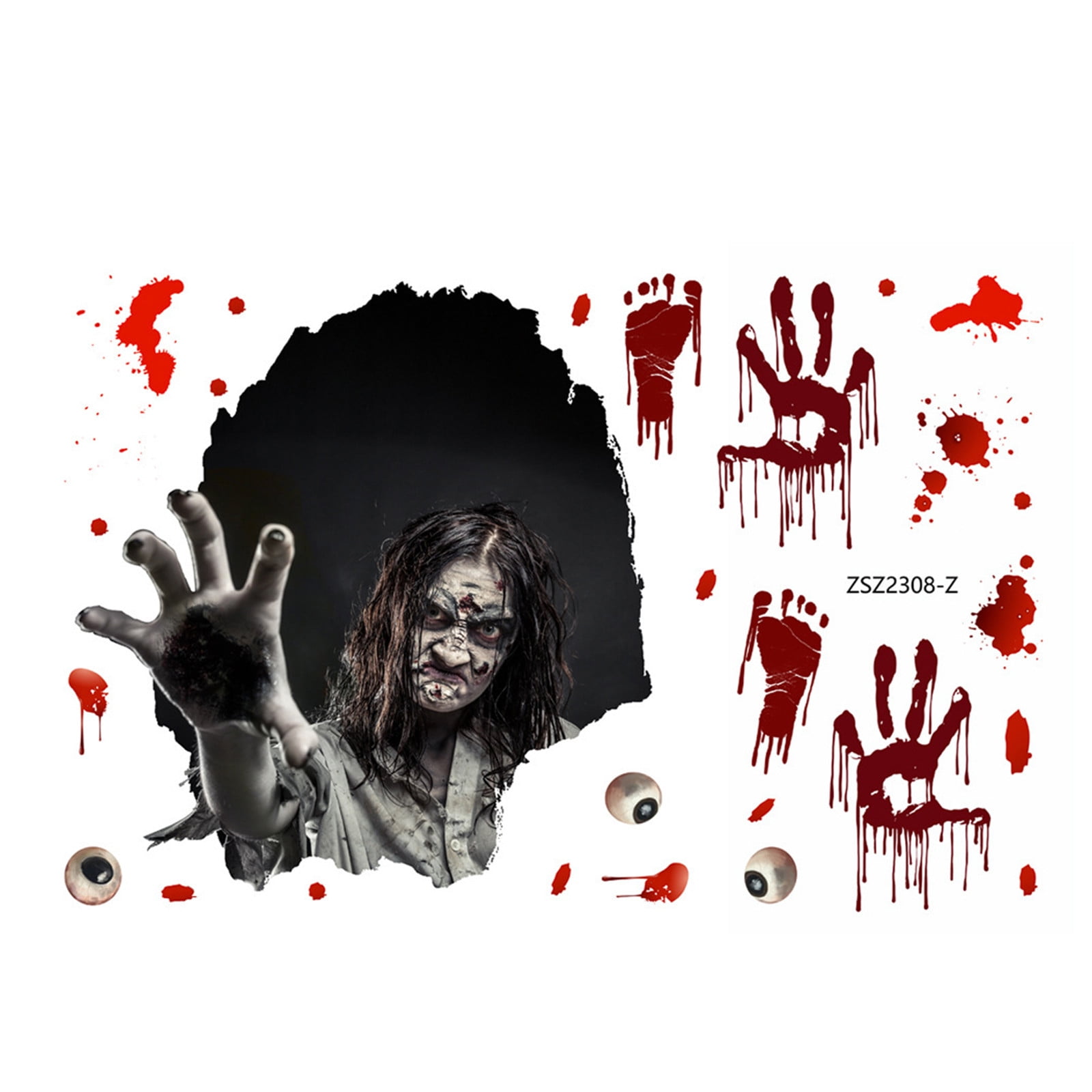 Matoen Halloween Toilet Lid Stickers Decorations, Halloween Scary Witch ...