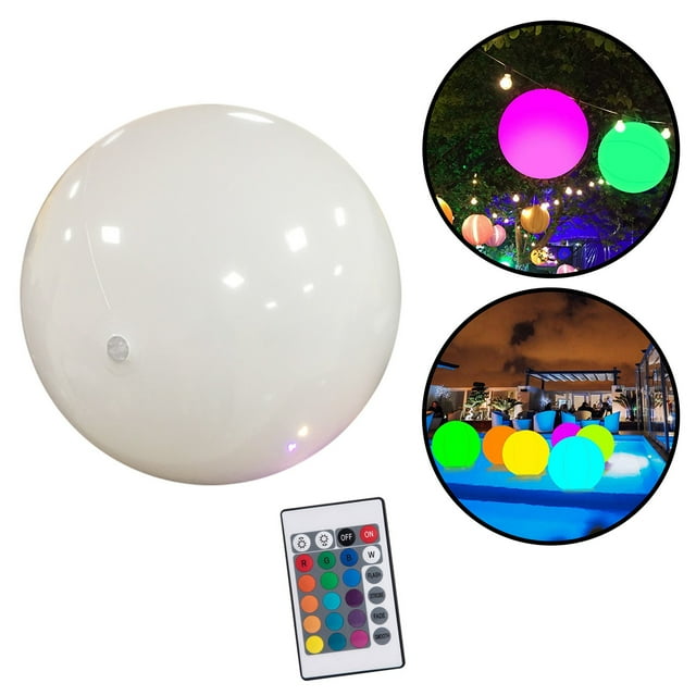 Matoen LED Beach Balls Glow in Dark Party Supplies, Inflatable Light up ...