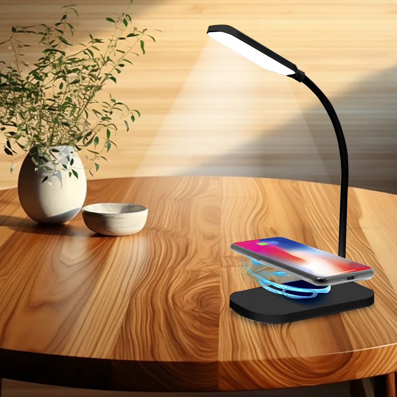Matoen LED Desk Lamp Dimmable Table Lamp Reading Lamp with USB Charging ...