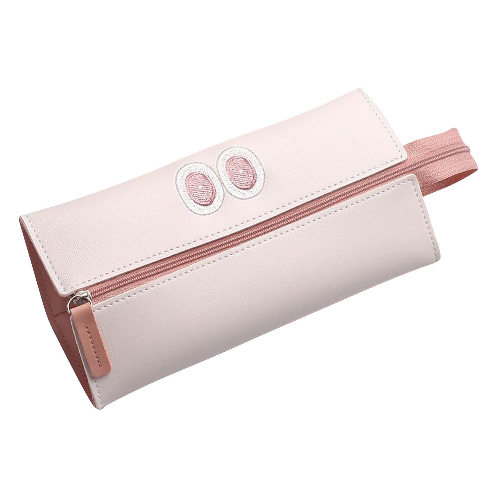 Matoen Leather Pencil Case - Flat Zipper Closure Pencil Pouch for Students, Artists, Pencil ...