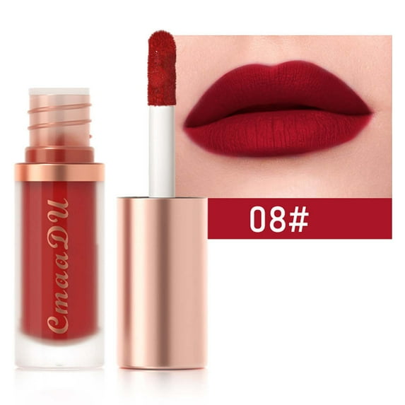 Matoen Matte Liquid Lipstick, Velvet Muddy Finish, Dark Red Burgundy ...
