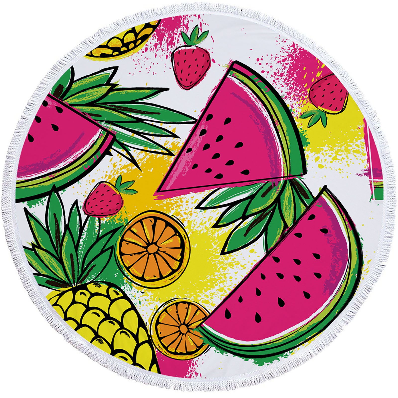 Matoen Microfiber Round Beach Towels Quicksand Descent Circular Blanket ...