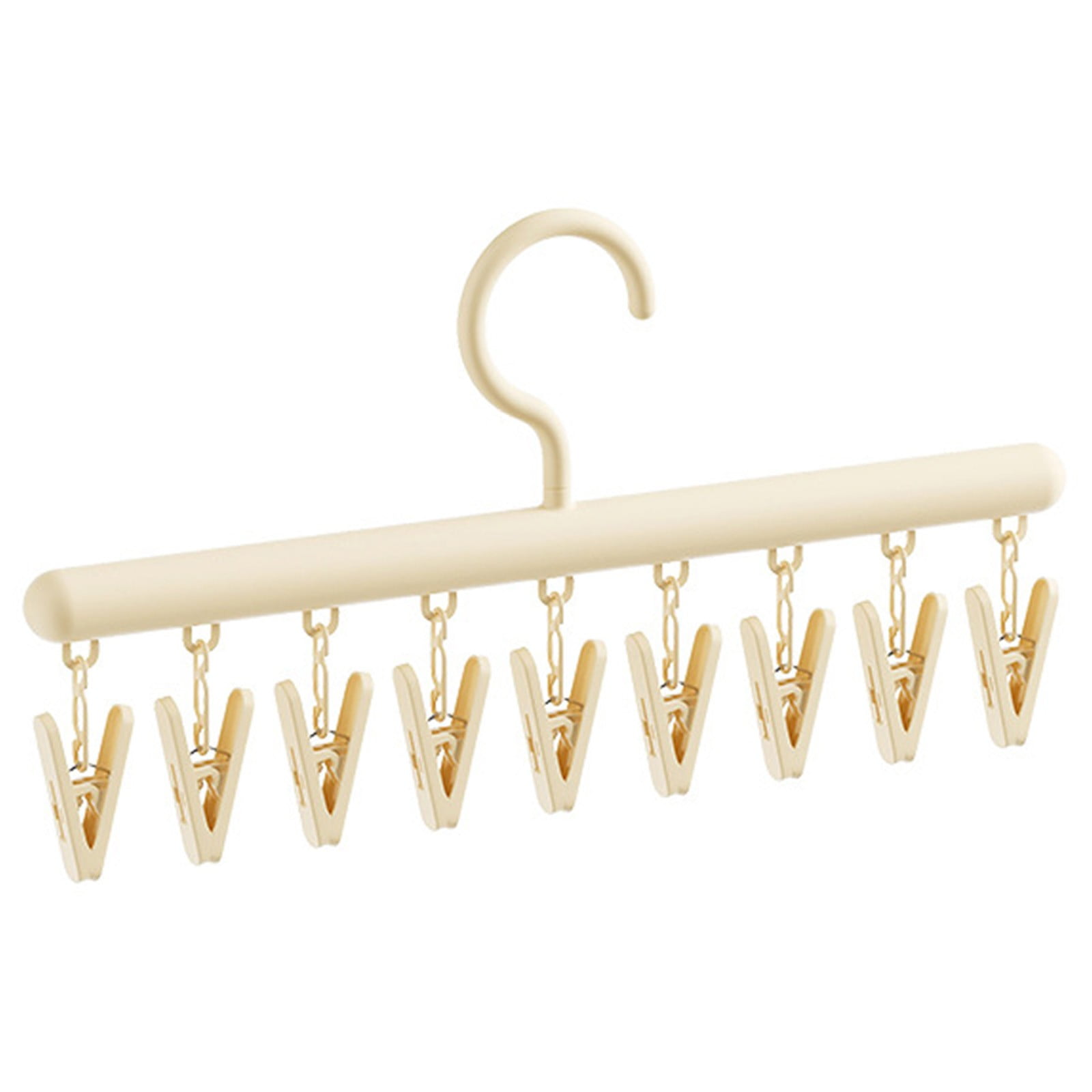 Matoen Non-Slip Plastic Hanger with 9 Clips - Multi-Purpose Garment ...