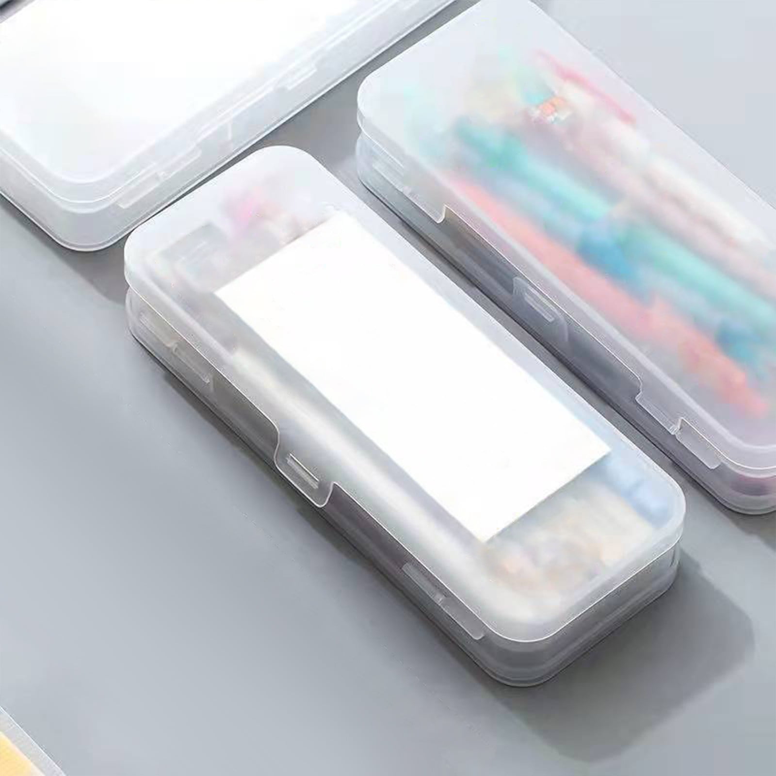 Matoen Plastic Pencil Box- Hard Pencil Case Crayon Box with Snap Tight ...