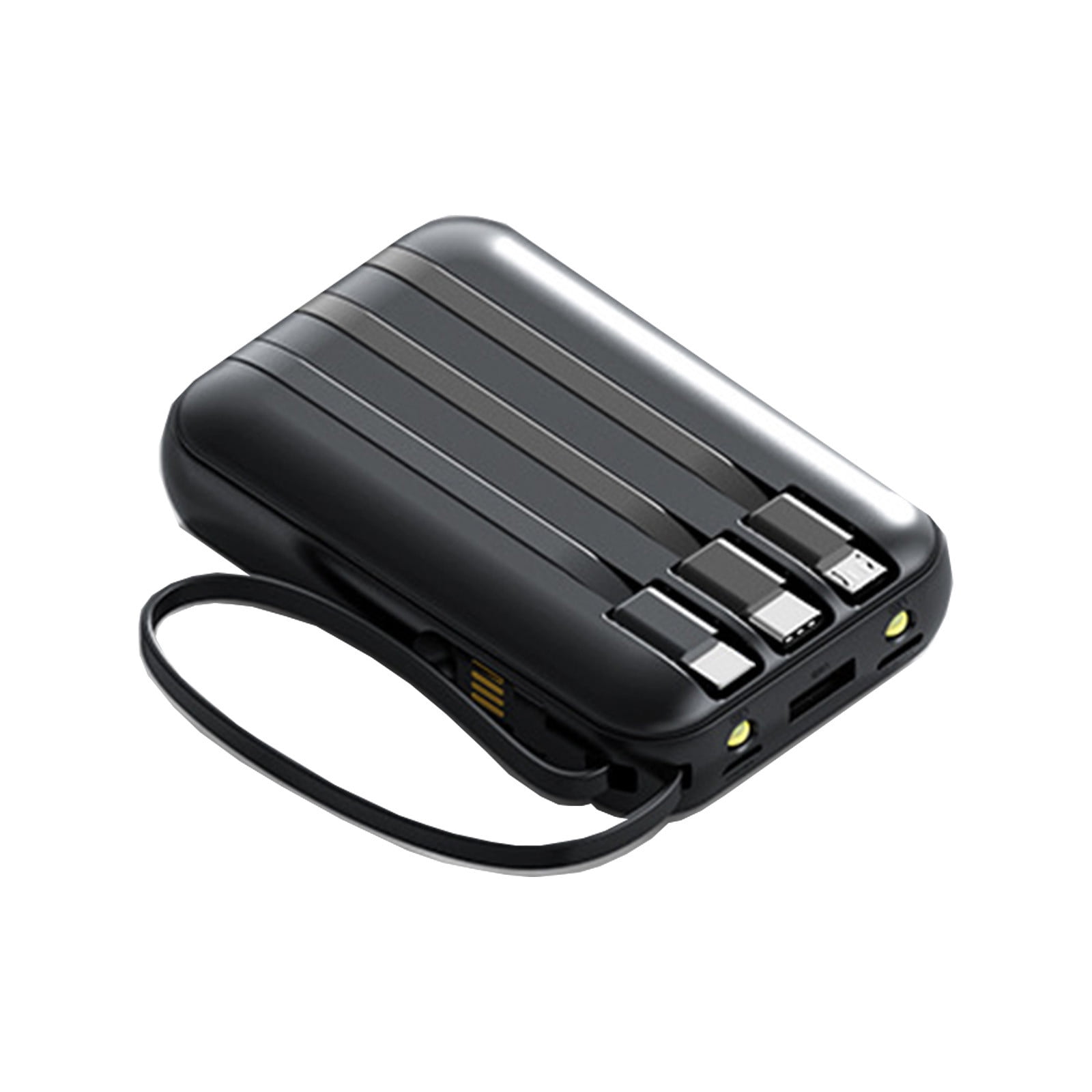 Matoen Portable Charger with Built-in Cables 10000mAh Power Bank, Slim ...