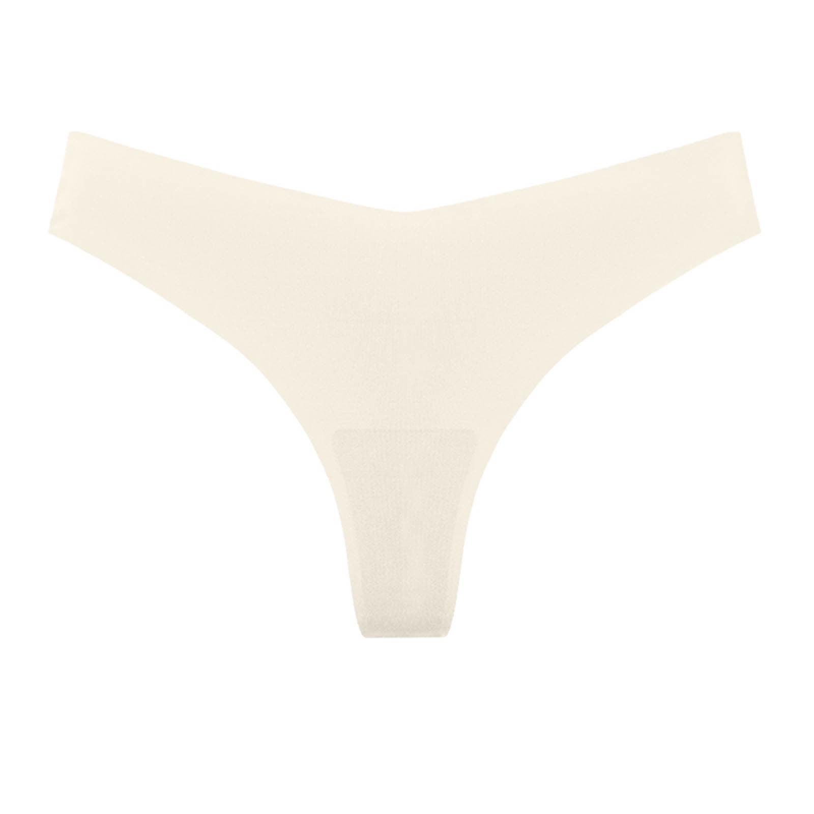 Matoen Seamless Thongs for Women No Show Thongs Nylon V-Waist Stretch ...
