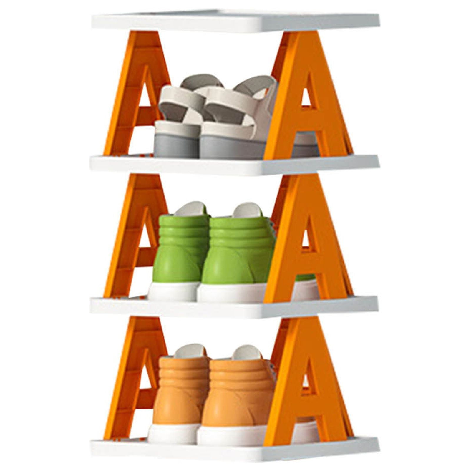 Matoen Shoe Rack 4 Tiers Narrow Stckable Free Standing Shoes Storage ...