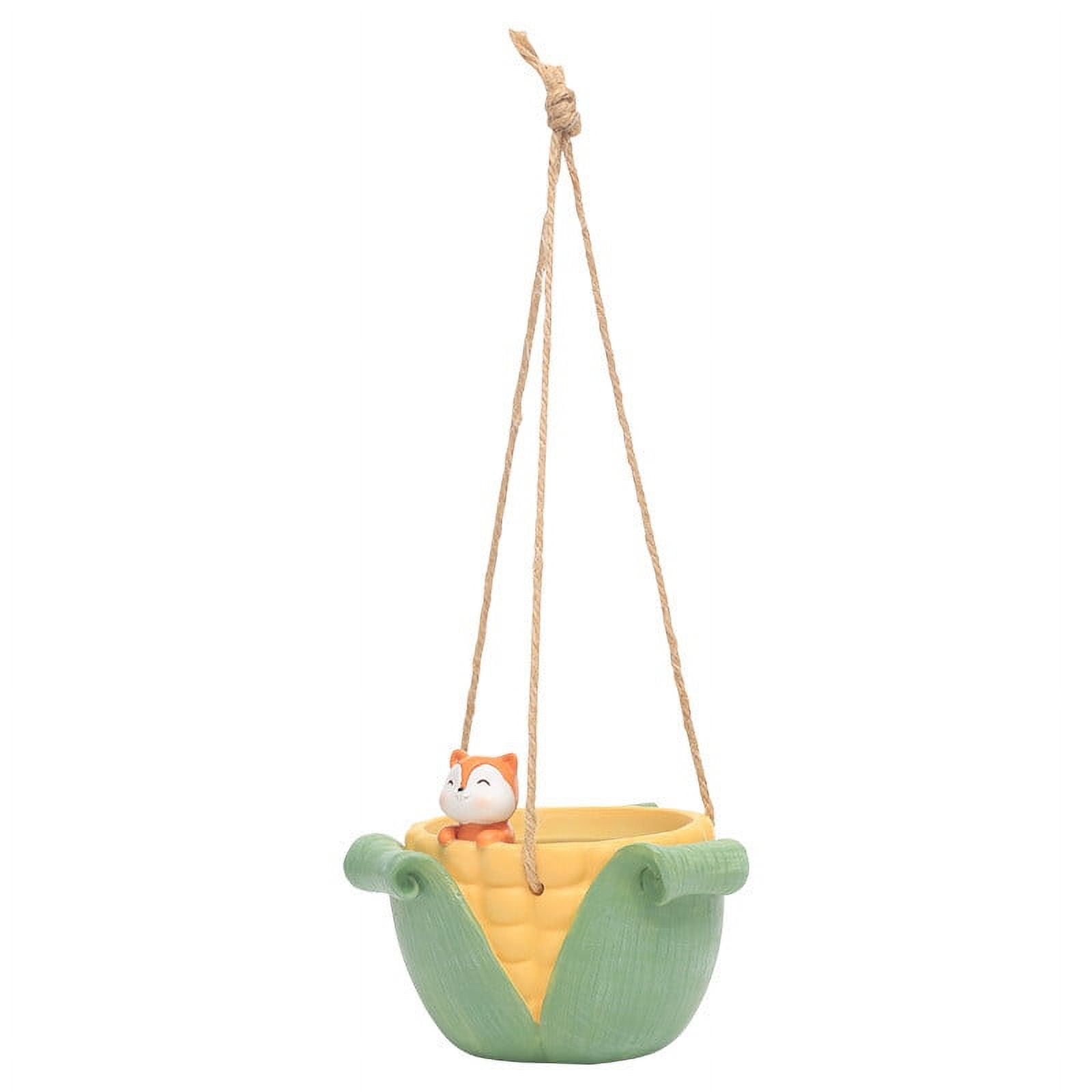 Matoen Small Hanging Planter Succulent Pots with Jute Rope Hanger ...