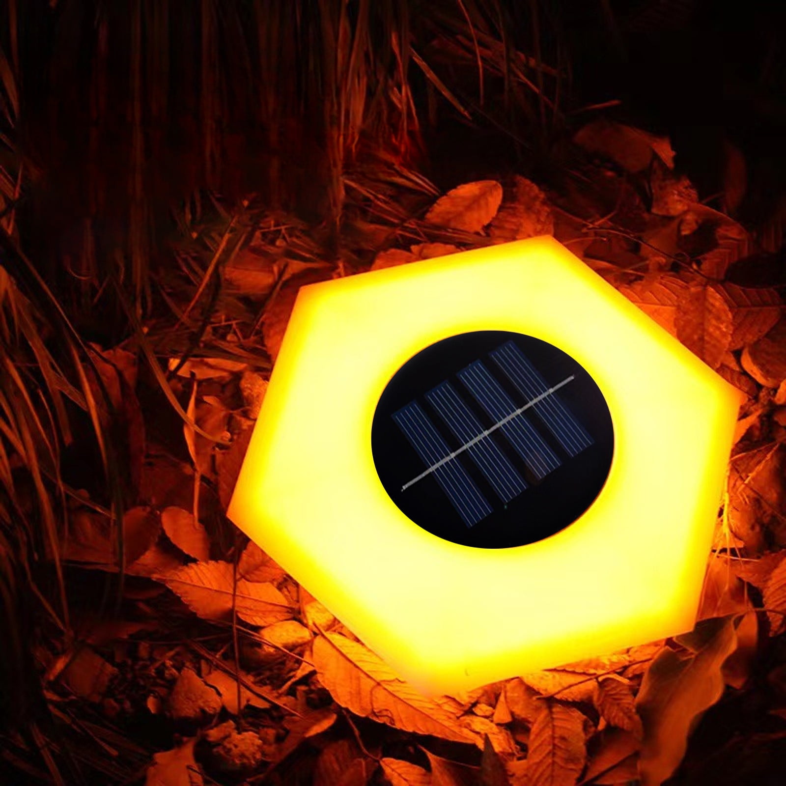 Matoen Solar Ground Lights, Solar Powered Disk Lights Outdoor ...