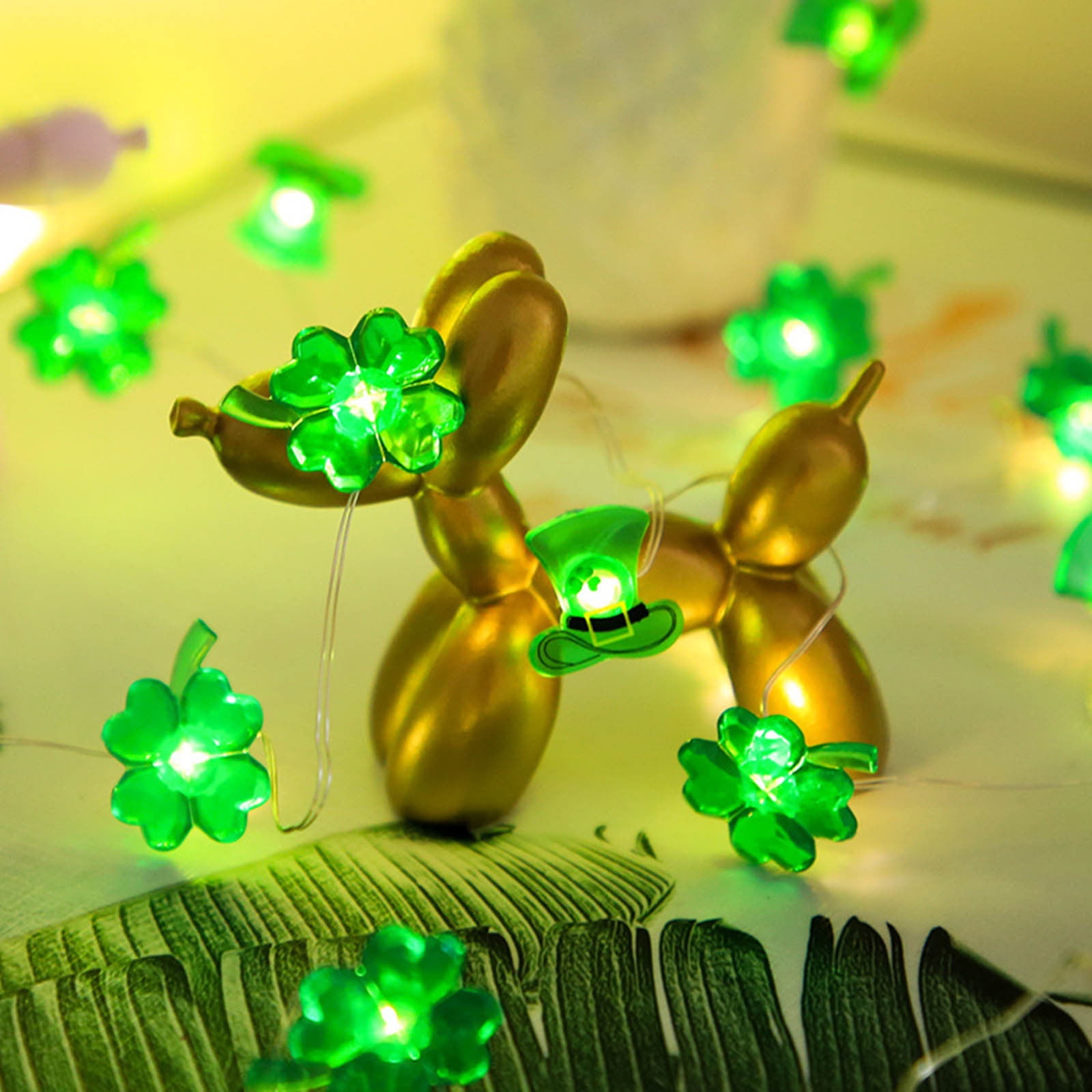 Matoen St Patrick's Day String Lights Shamrock Irish Fairy LED Light 78 ...