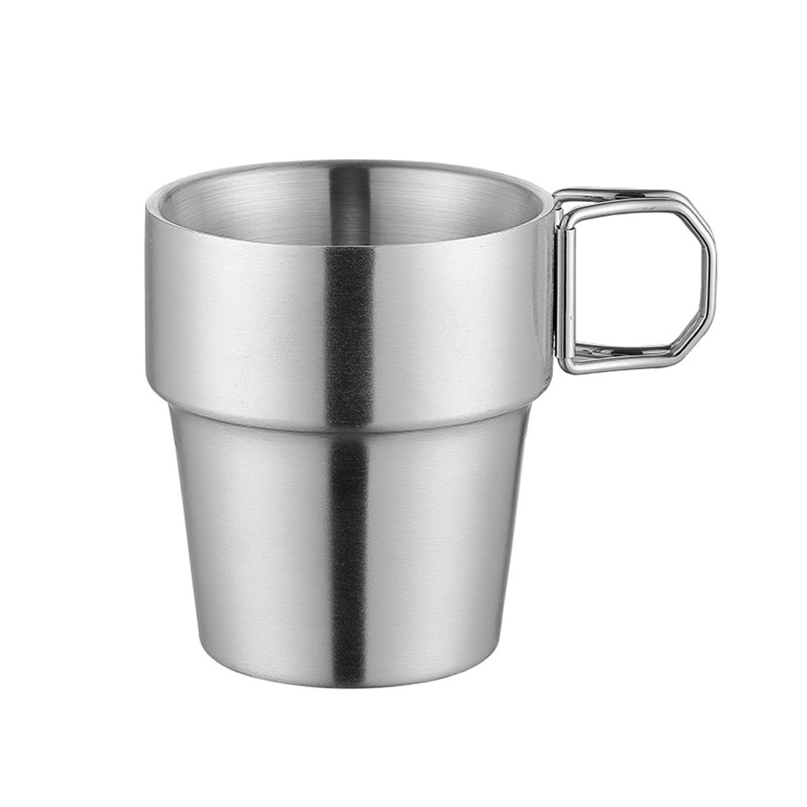Matoen Stainless Steel Camping Mugs Outdoors Cup with Foldable Handle ...