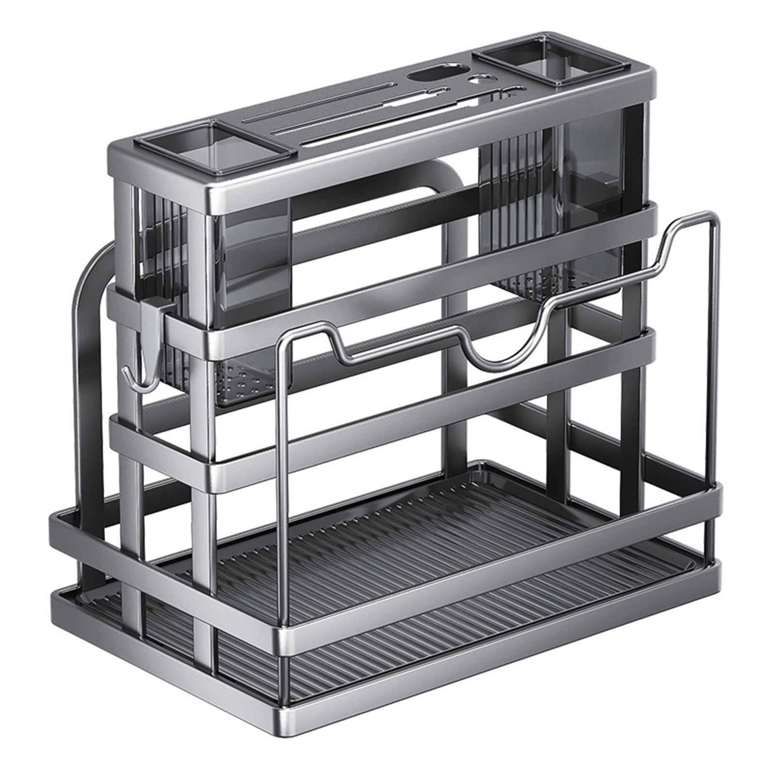 Matoen Stainless Steel Kitchen Utensil Rack with Hooks - Cutting Board ...