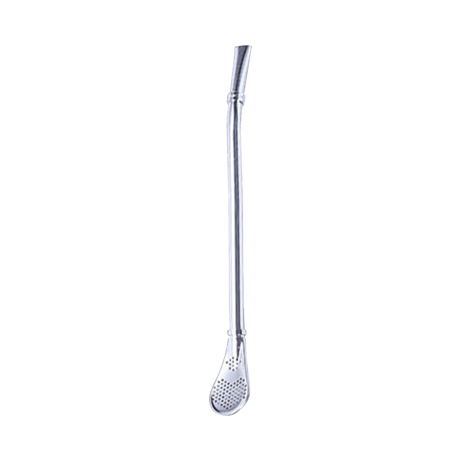 Matoen Stainless Steel Straw with Spoon Coffee Stirring Straw Milk Tea ...