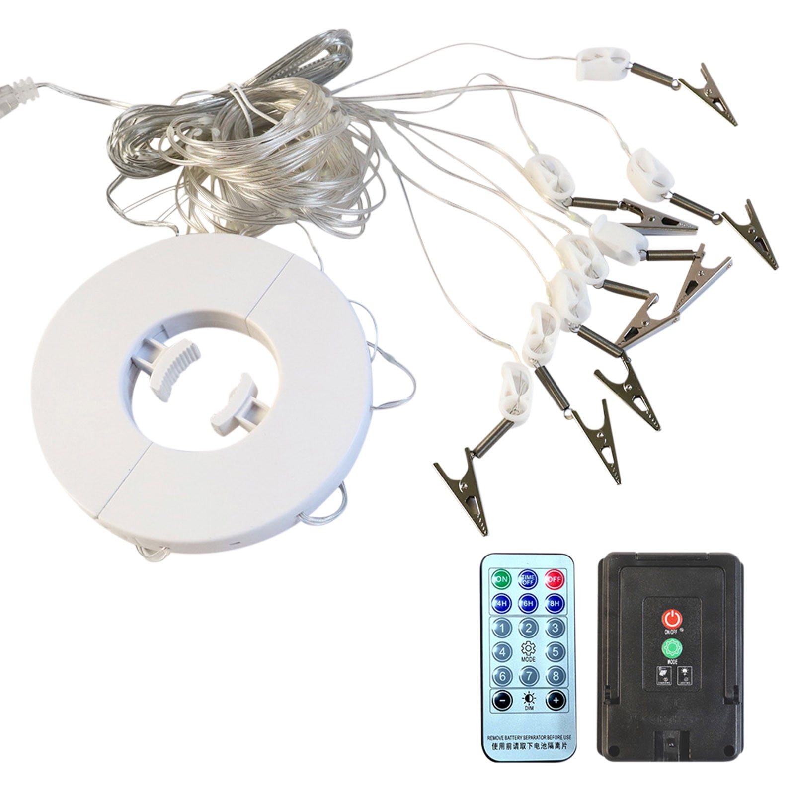 Matoen Umbrella Lights Patio Outdoor Strings Lights with 104 LEDs 8 ...